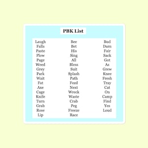 Audiology PBK Word List Sticker, Audiologist, Audiology Student ...