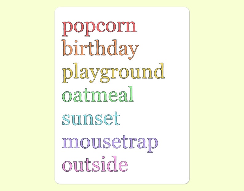 Audiology Spondee Word List Sticker Audiologist Audiology - Etsy
