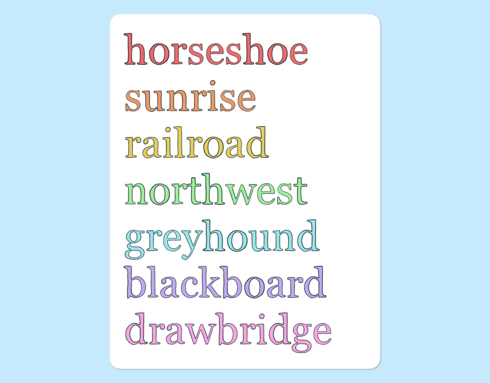 Audiology Spondee Word List Sticker Audiologist Audiology - Etsy