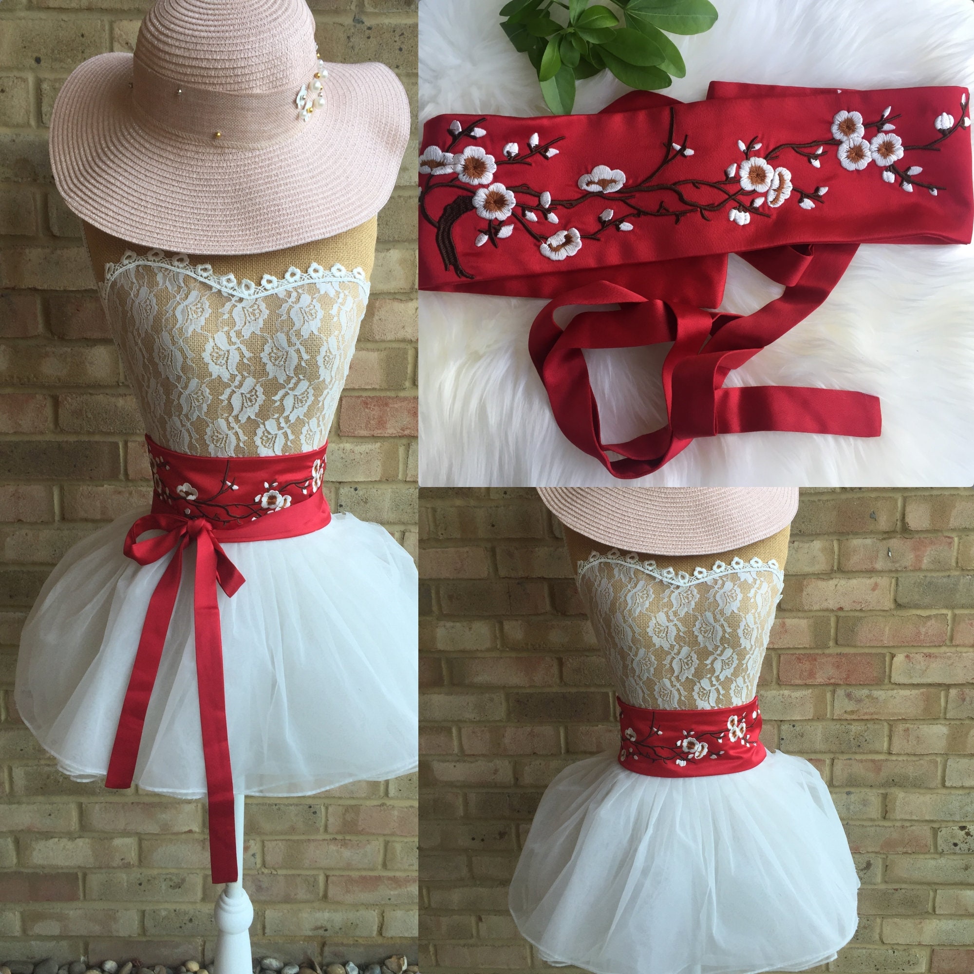 Personalised Corset Belt Black Leather Embroidery Obi | Etsy