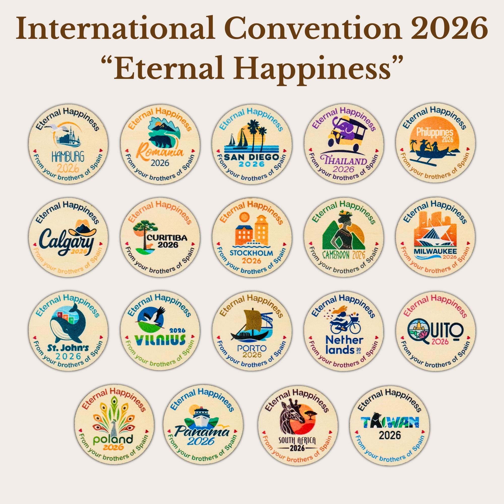 Pins International Convention 2026 - Lapel Pin JW - Eternal Happiness ...