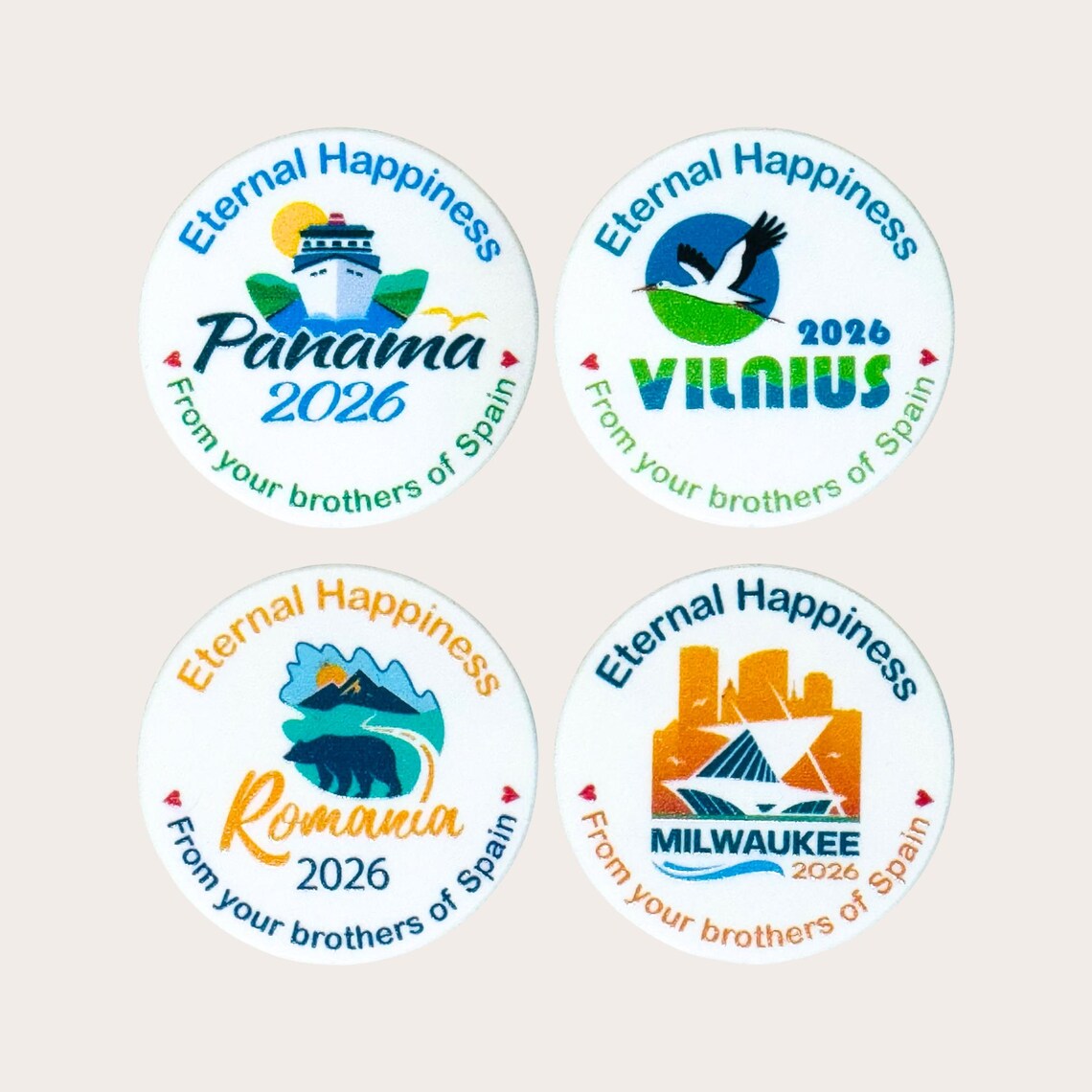 Pins International Convention 2026 - Lapel Pin JW - Eternal Happiness ...