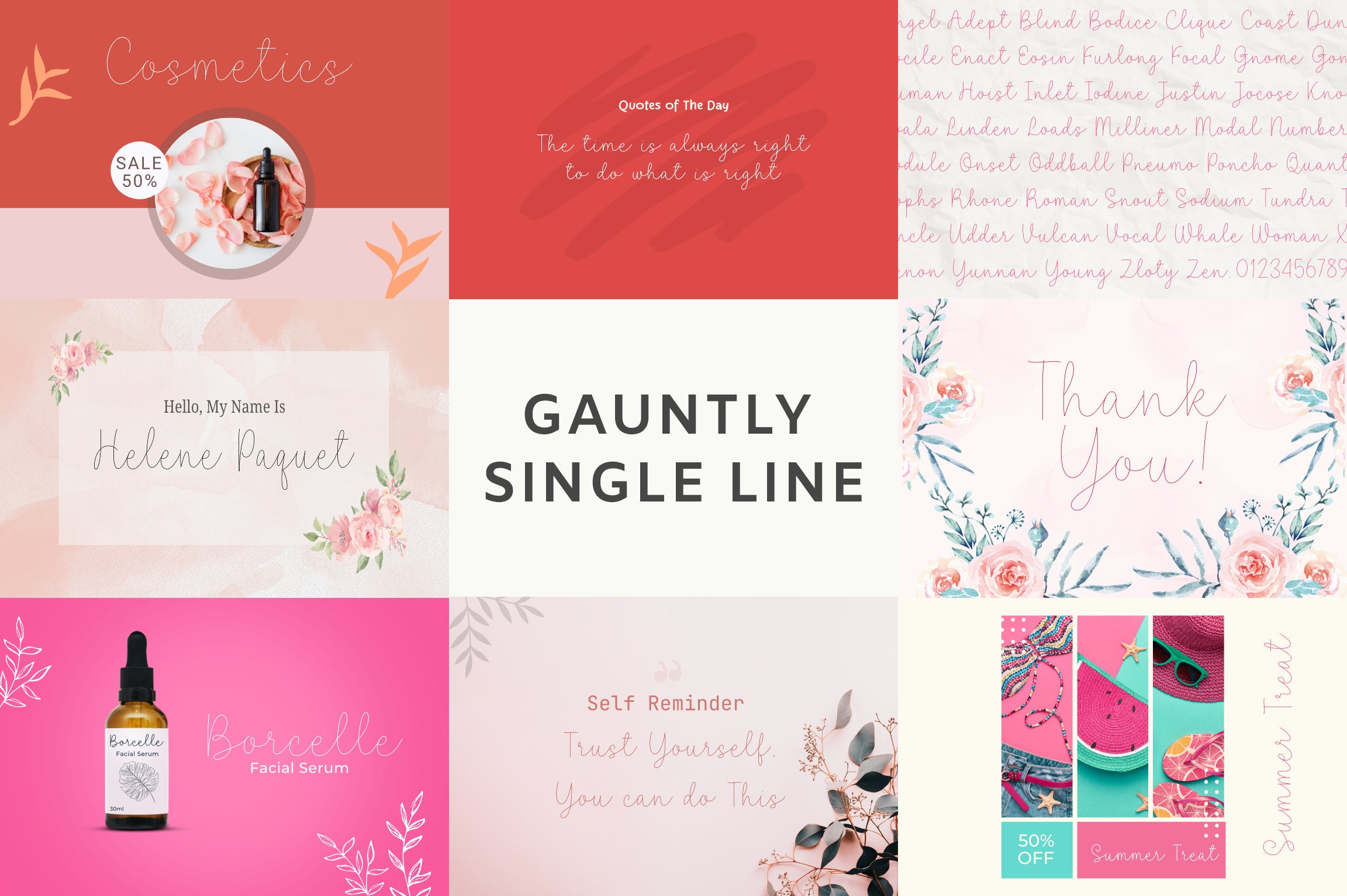 Single Line Font Bundle Vol. 2 - Cricut Font, Silhouette Font, Writing ...