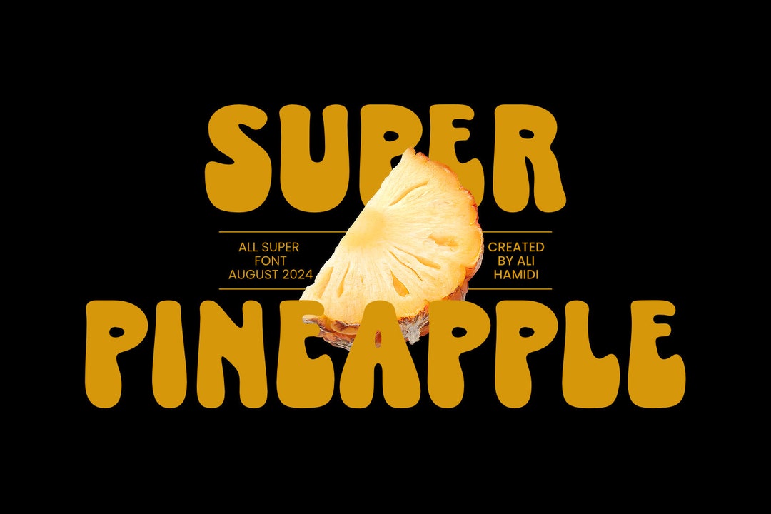 Super Pineapple Font - Etsy