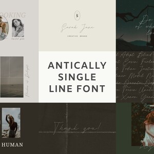 Single Line Font Bundle Vol. 1 - Cricut Font, Silhouette Font, Writing ...