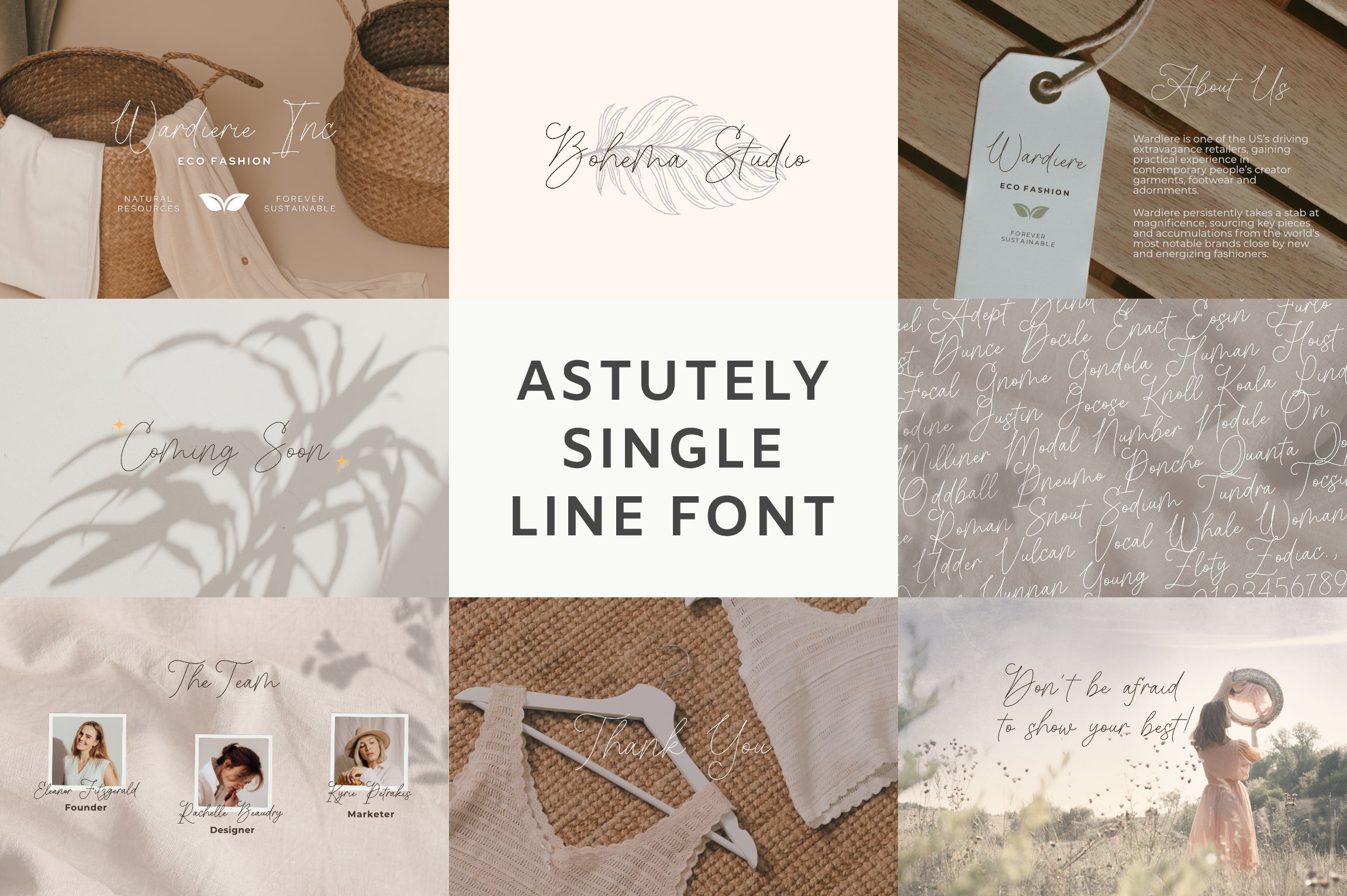 Single Line Font Bundle Vol. 1 - Cricut Font, Silhouette Font, Writing ...
