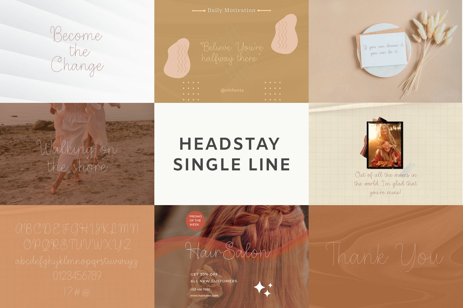 Single Line Font Bundle Vol. 2 - Cricut Font, Silhouette Font, Writing ...