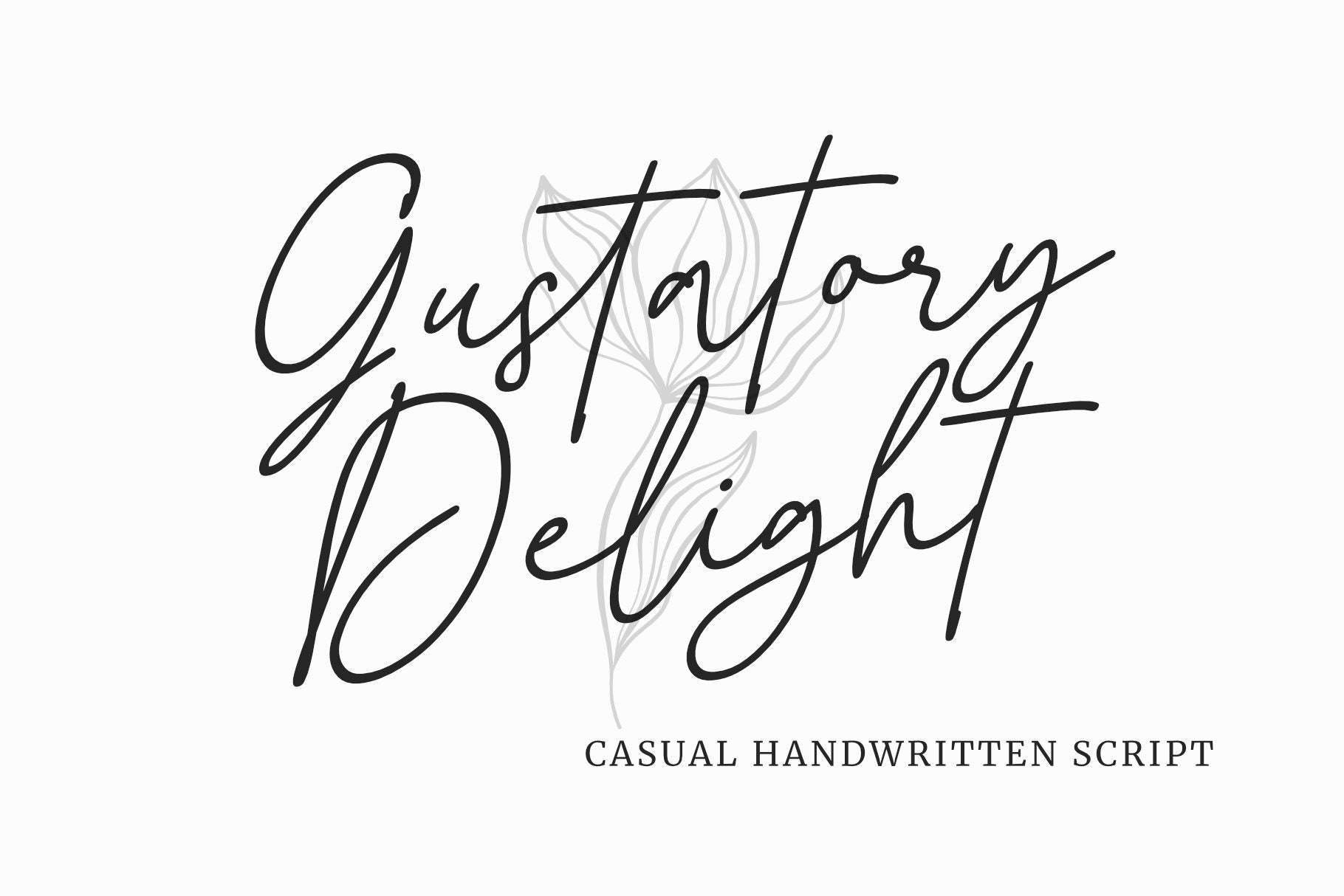 Instant Download, Commercial Use Font, Gustatory Delight, Signature ...