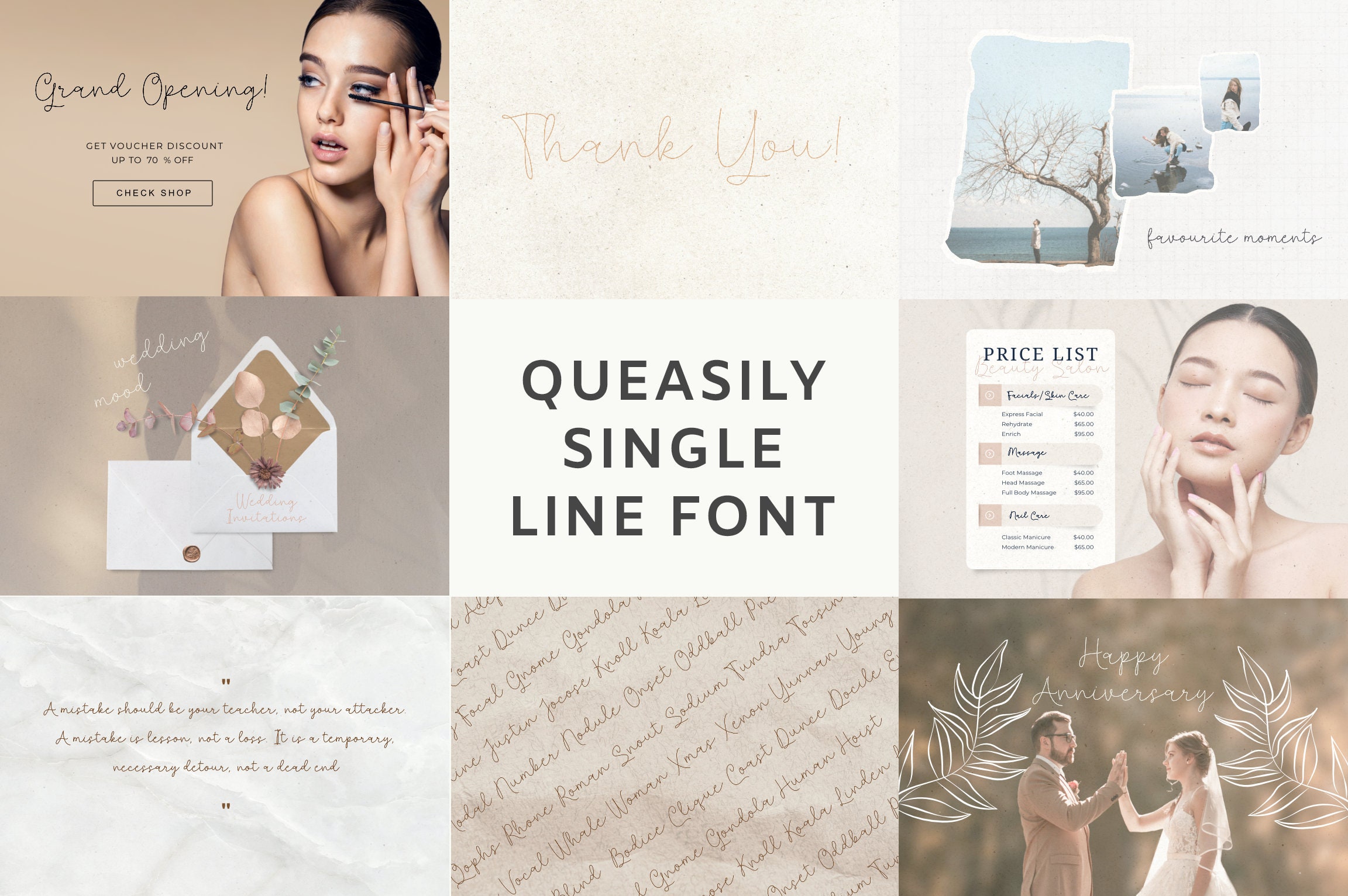 Single Line Font Bundle Vol. 1 - Cricut Font, Silhouette Font, Writing ...