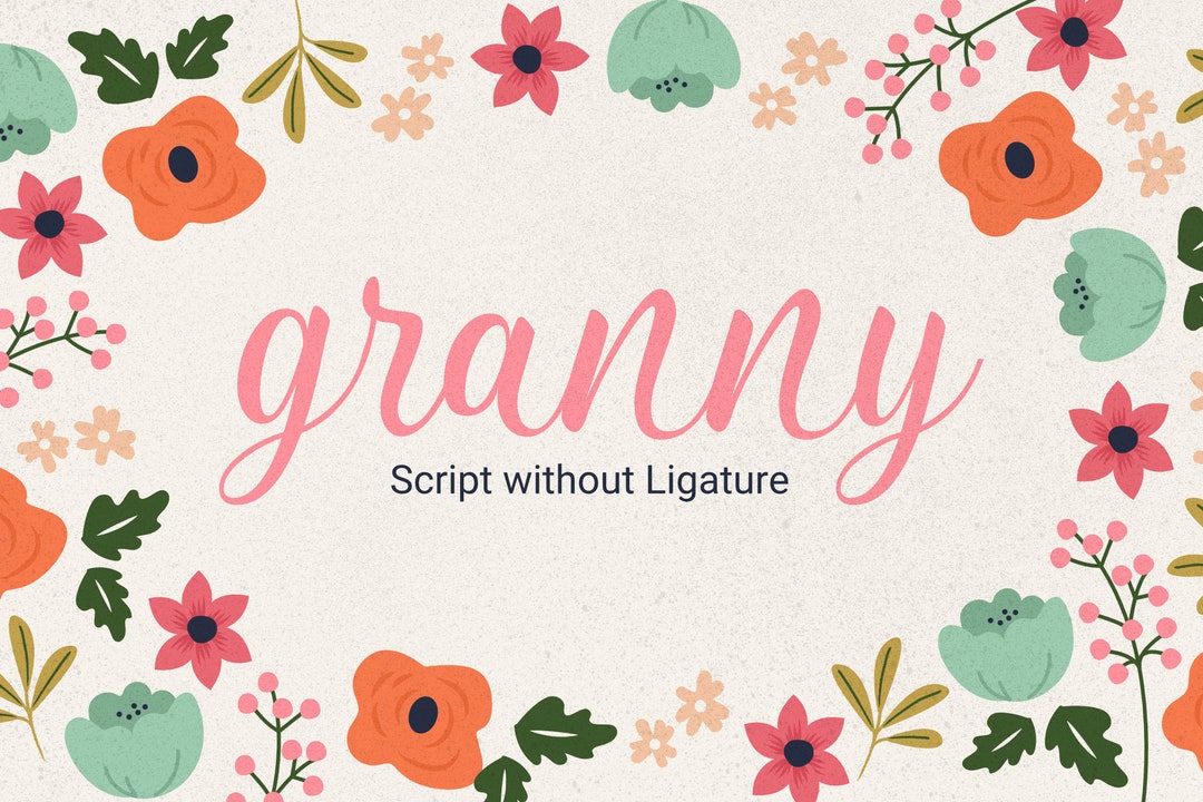 Script Font, Granny Font, Elegant Font, Calligraphy Font, Cursive Font ...