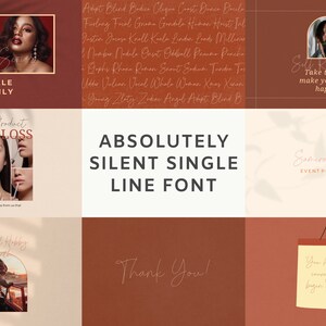 Single Line Font Bundle Vol. 1 - Cricut Font, Silhouette Font, Writing ...