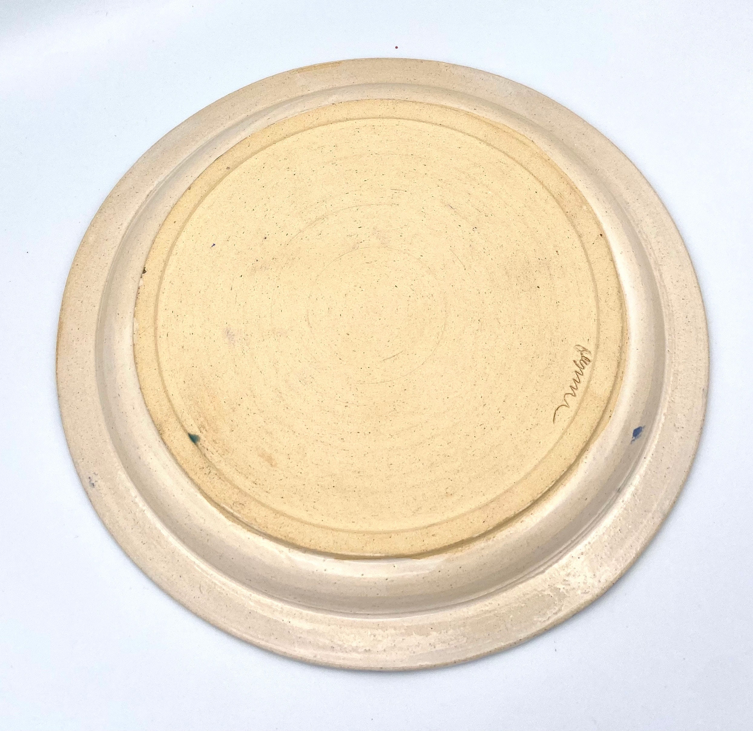 Handmade Hanukkah Star of David Pottery Plate, Blue and White Glazed ...