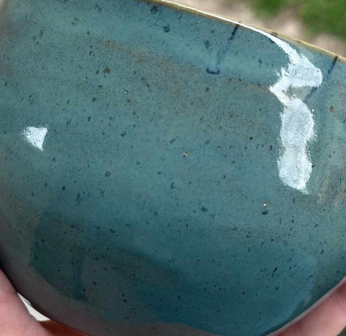 Narrow Base Monochromatic Blue Vase Handmade Light Speckled - Etsy