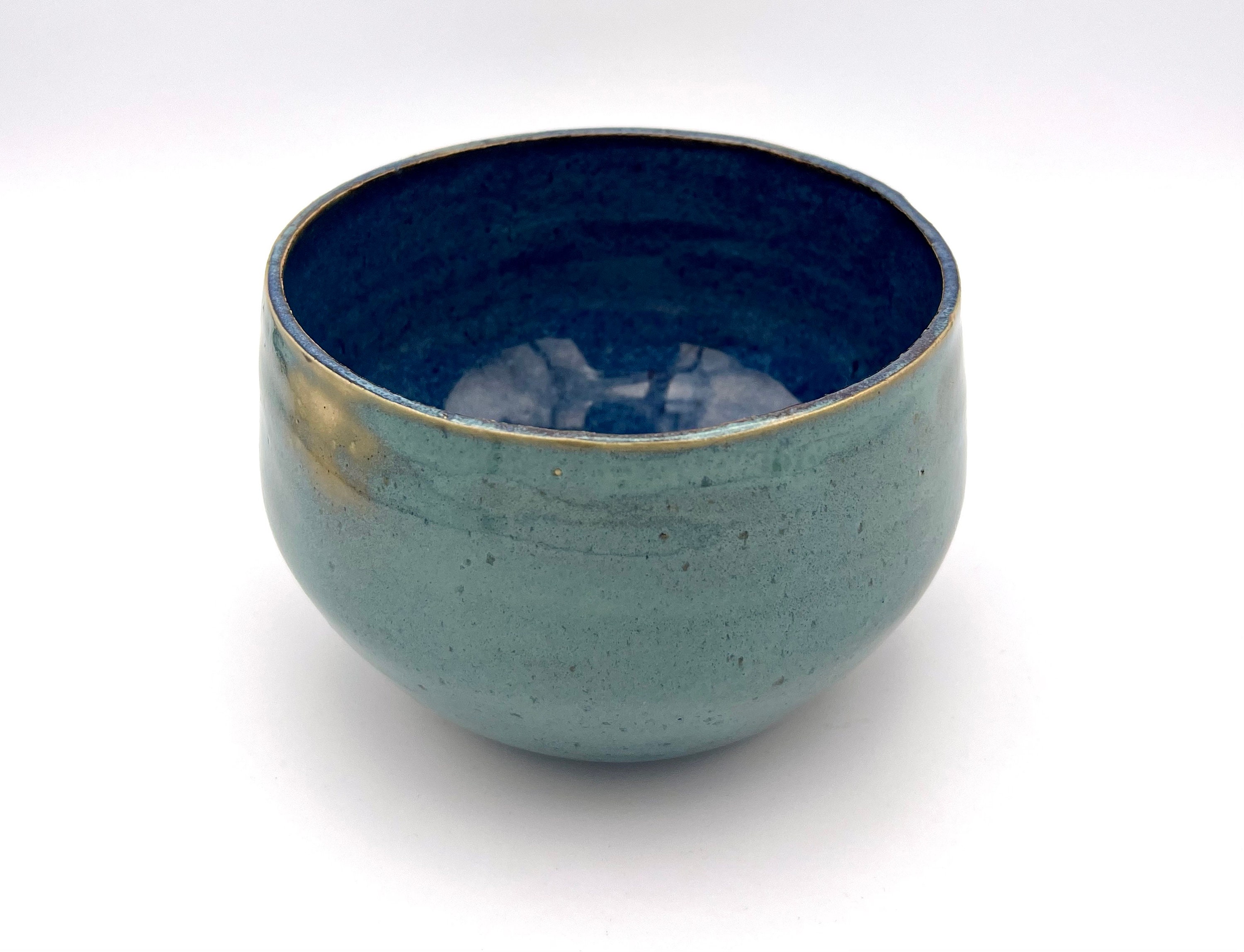 Narrow Base Monochromatic Blue Vase Handmade Light Speckled - Etsy