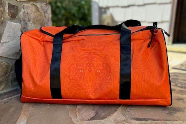 Caged Tiger Duffle Bag Luggage Orange With Strap - Etsy