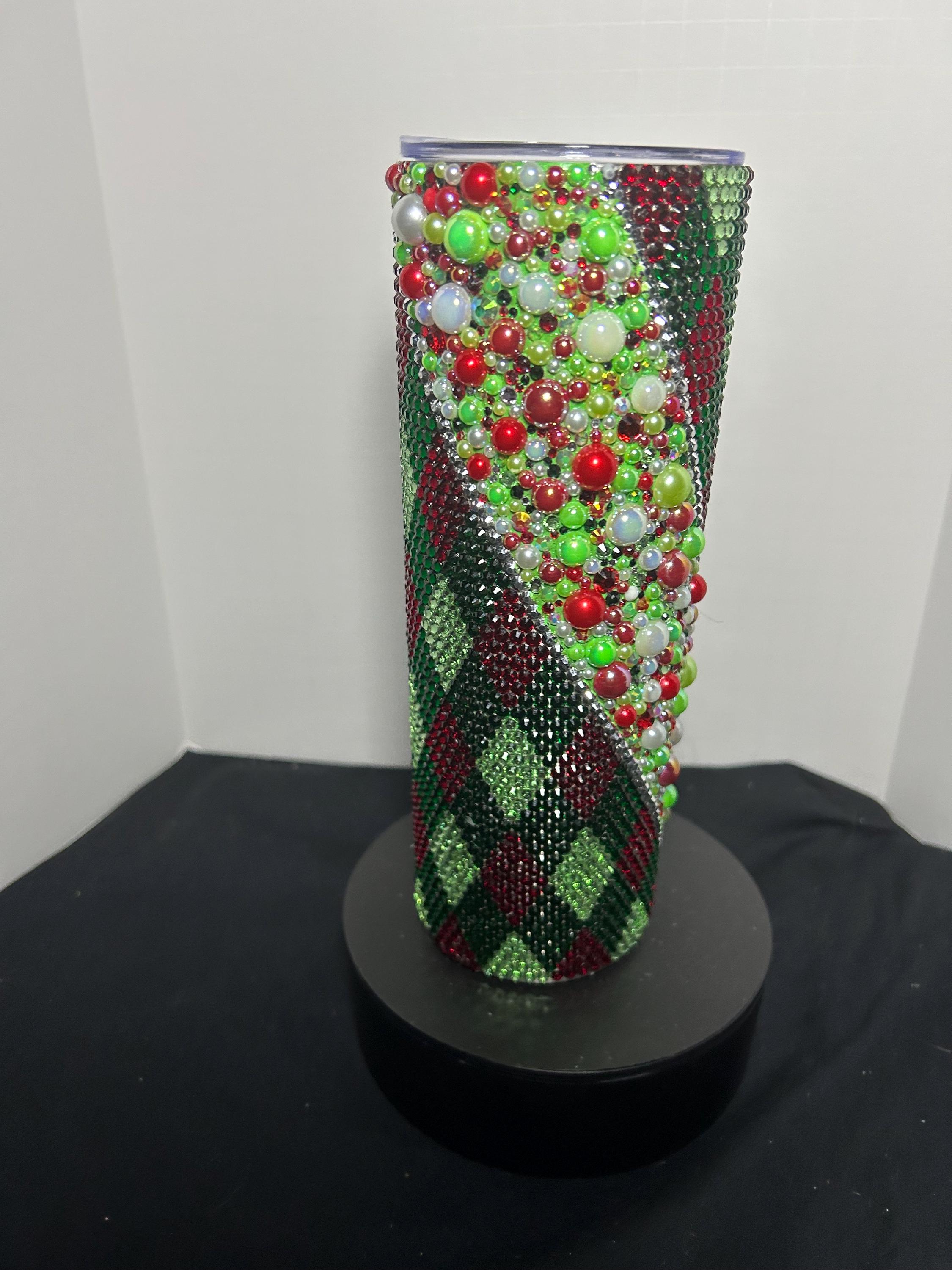Bedazzled Christmas Tumbler- Pearls Rhinestones Glitter Tumble Gift - Etsy