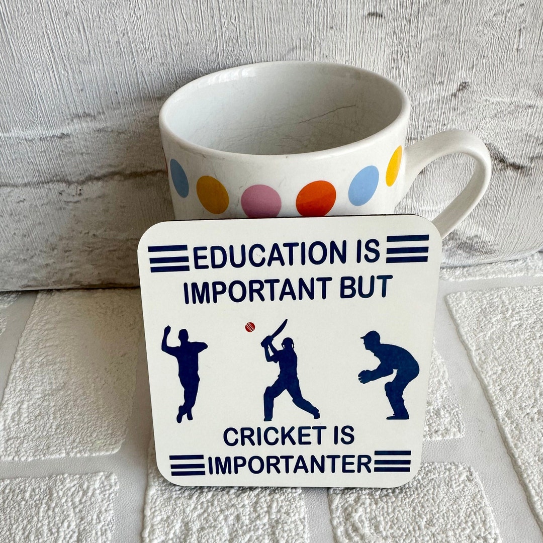 Cricket Coasters Drinks Mat , Cricket Gifts, Cricketer Present, Gift ...