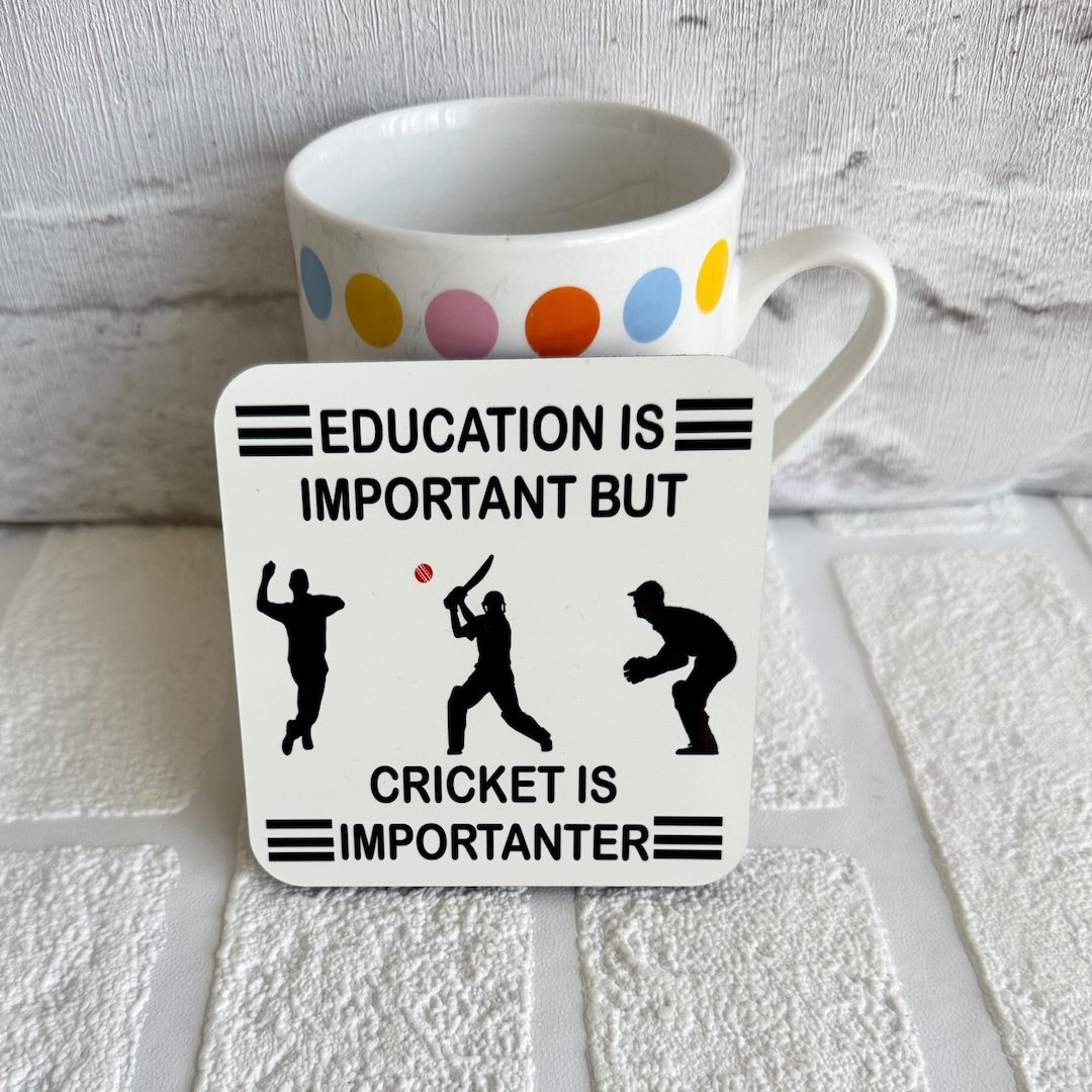 Cricket Coasters Drinks Mat, Cricket Gifts, Cricketer Present, Gift for ...