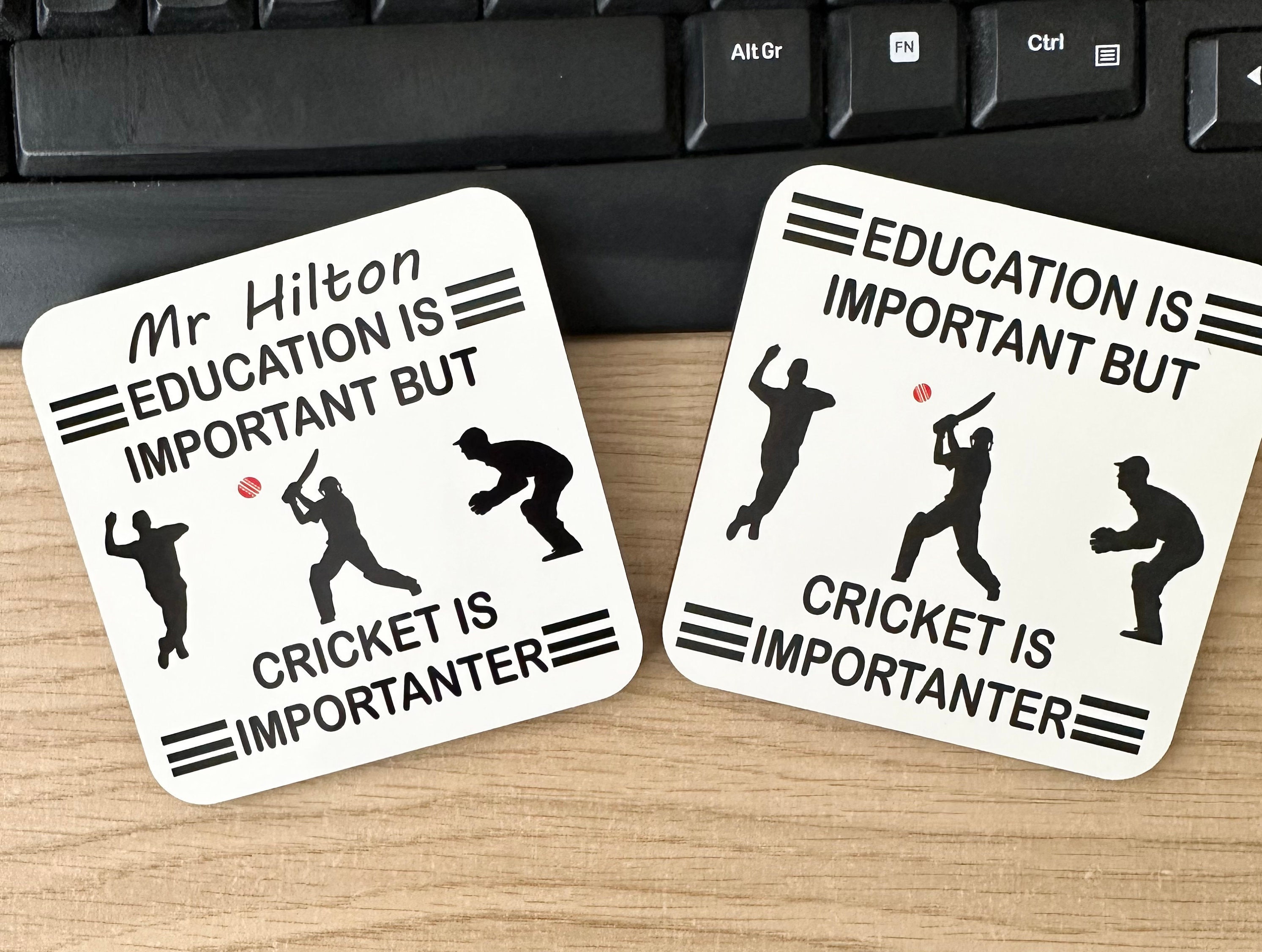 Cricket Coasters Drinks Mat, Cricket Gifts, Cricketer Present, Gift for ...
