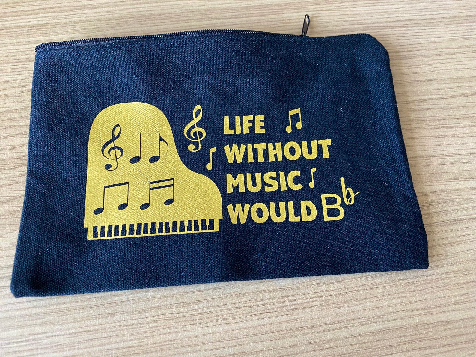 Music Themed Pouch Bag Pencil Case Face Mask Pouch Bag Make - Etsy