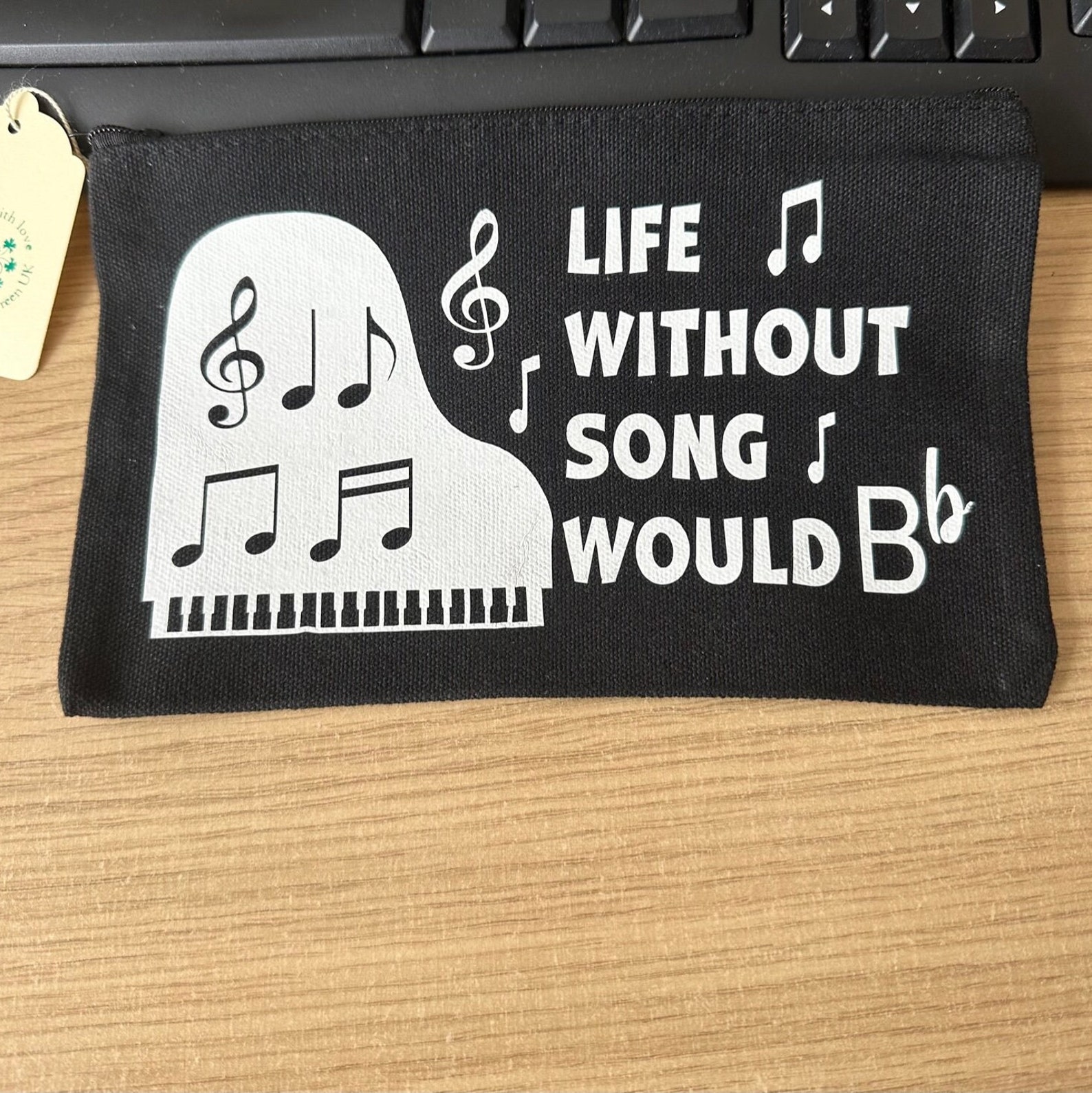 Music Themed Pouch Bag Pencil Case Face Mask Pouch Bag Make - Etsy