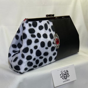 Cruella De Vil Clutch Bag inspireddalmation Clutch-cruella Purse-black ...