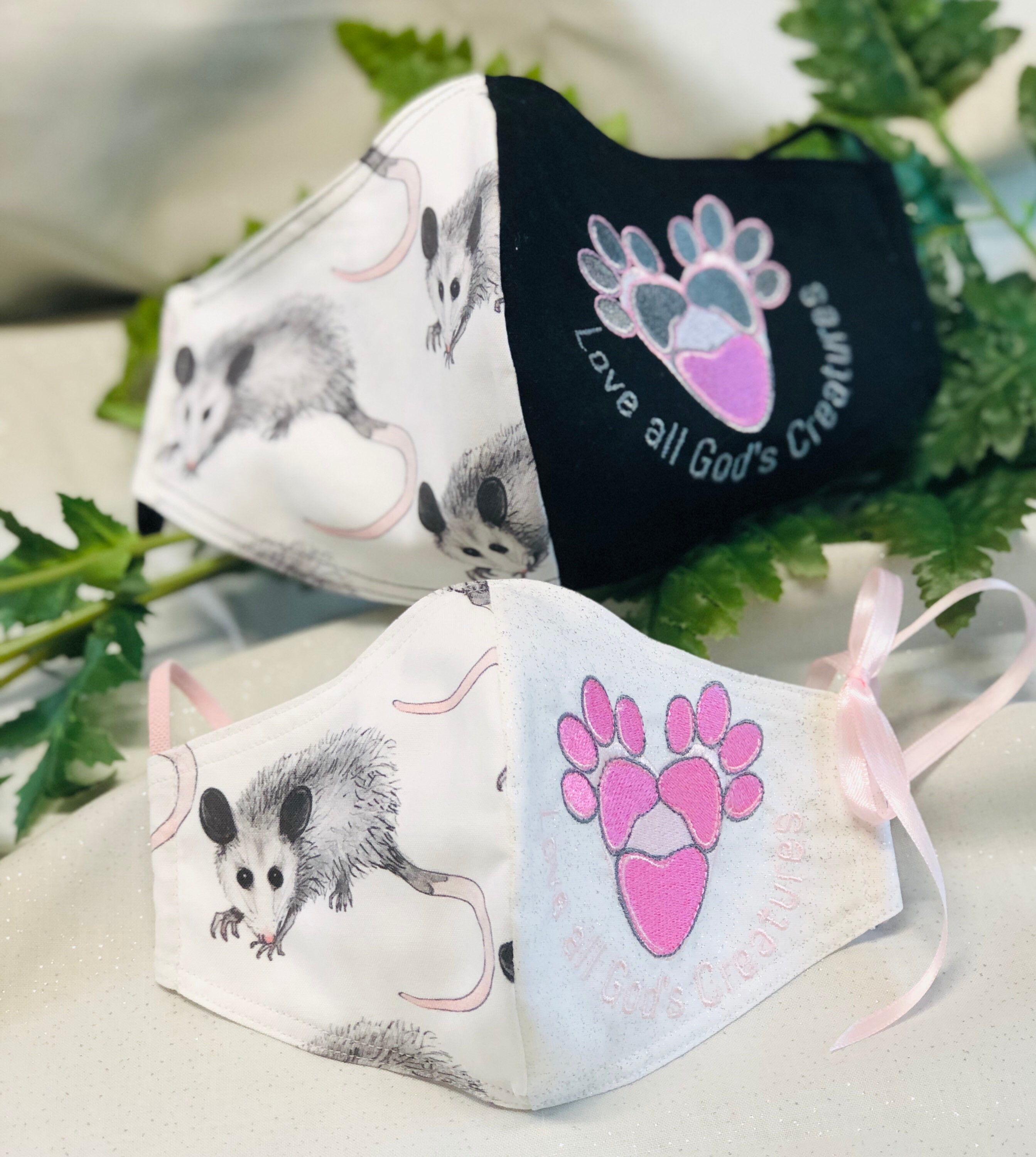 Possum Face Mask Love all God's Creatures Embroidery | Etsy