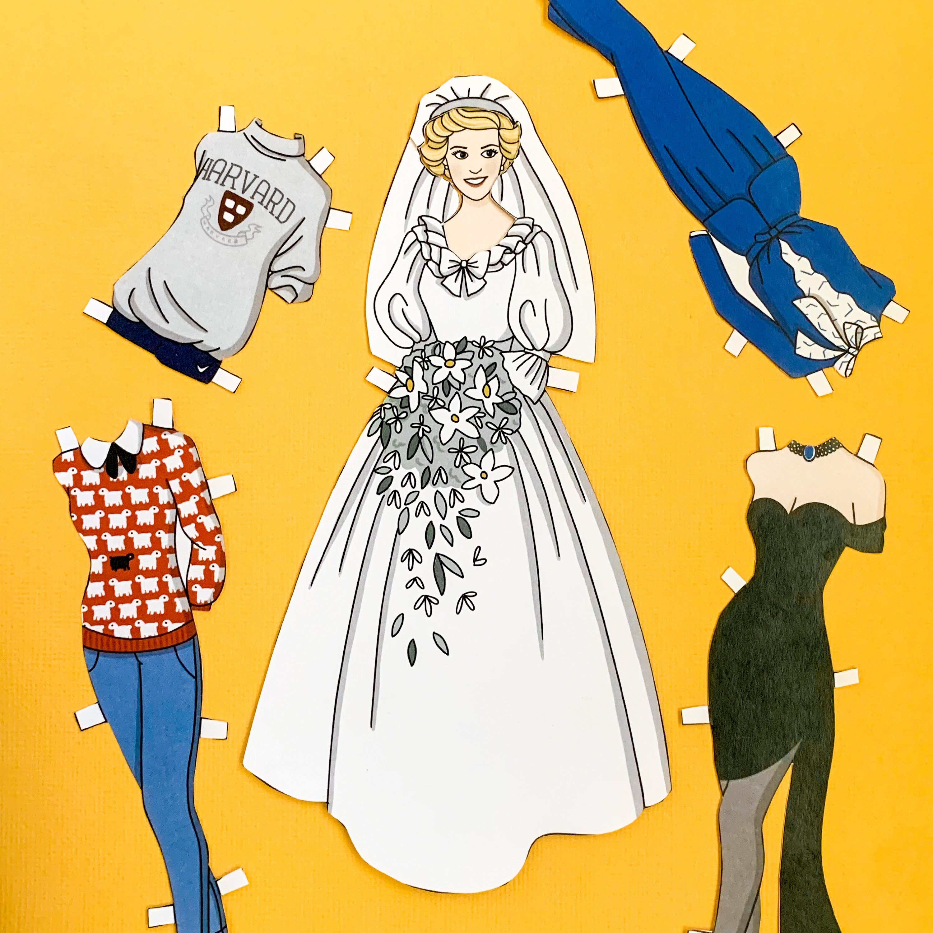 Princess Diana Paper Doll - Etsy