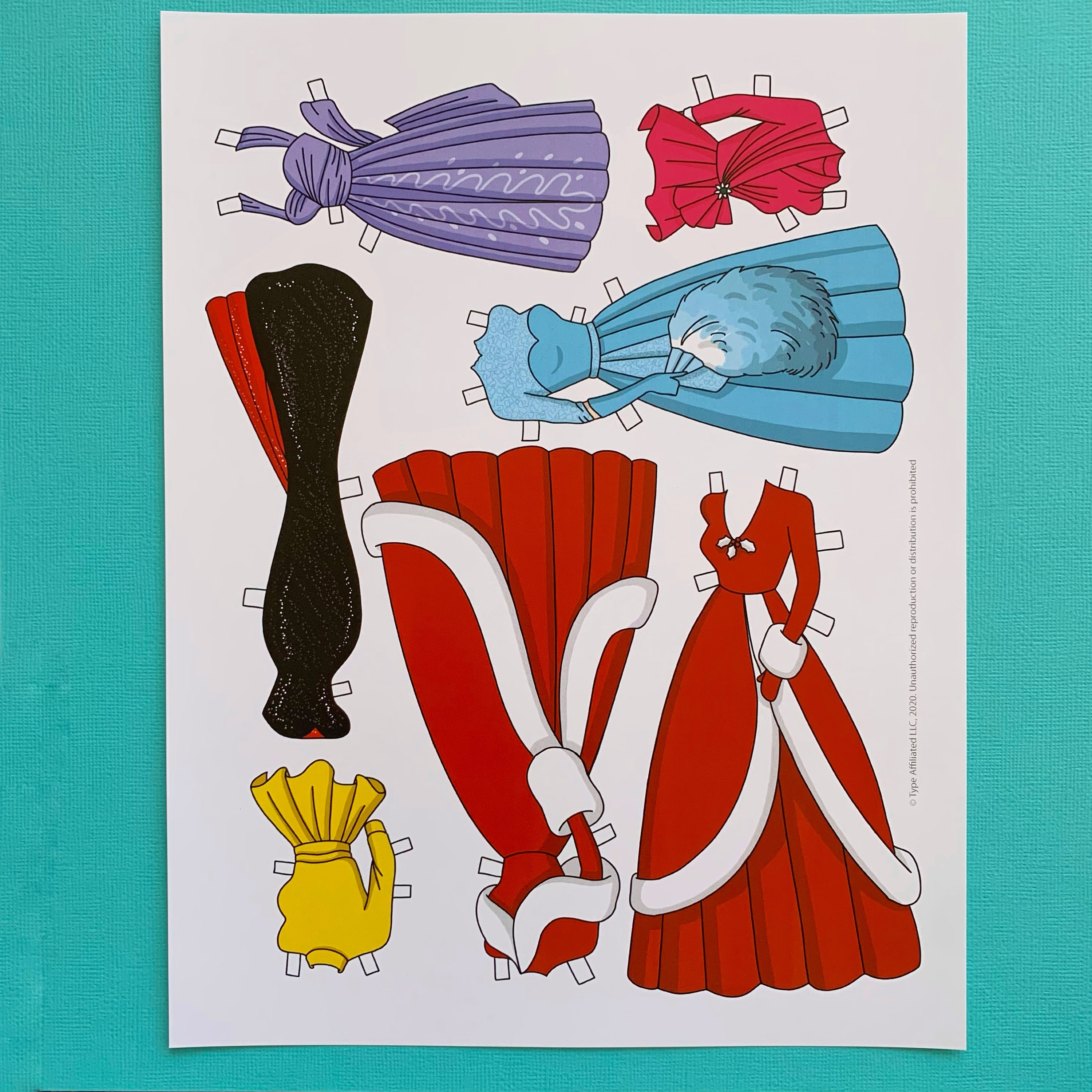 White Christmas Movie Betty and Judy Paper Dolls, 2 Sheets, 2 Dolls and ...