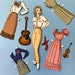 1940's Country Music Paper Dolls 1 Sheet, 1 Doll and 5 Outfits - Etsy
