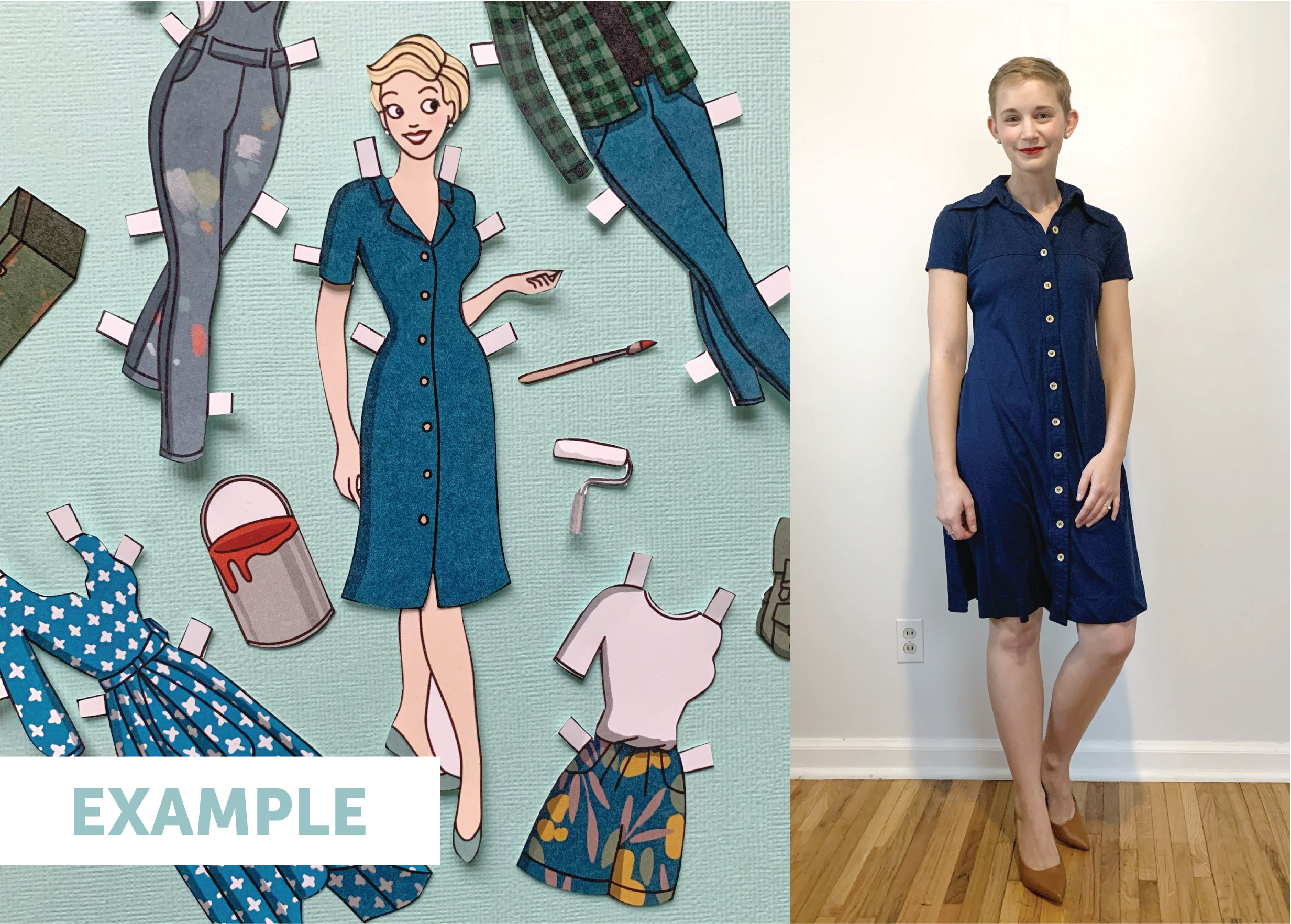 Custom Made Personalized Printable Paper Dolls. Hand Drawn Paper Dolls ...