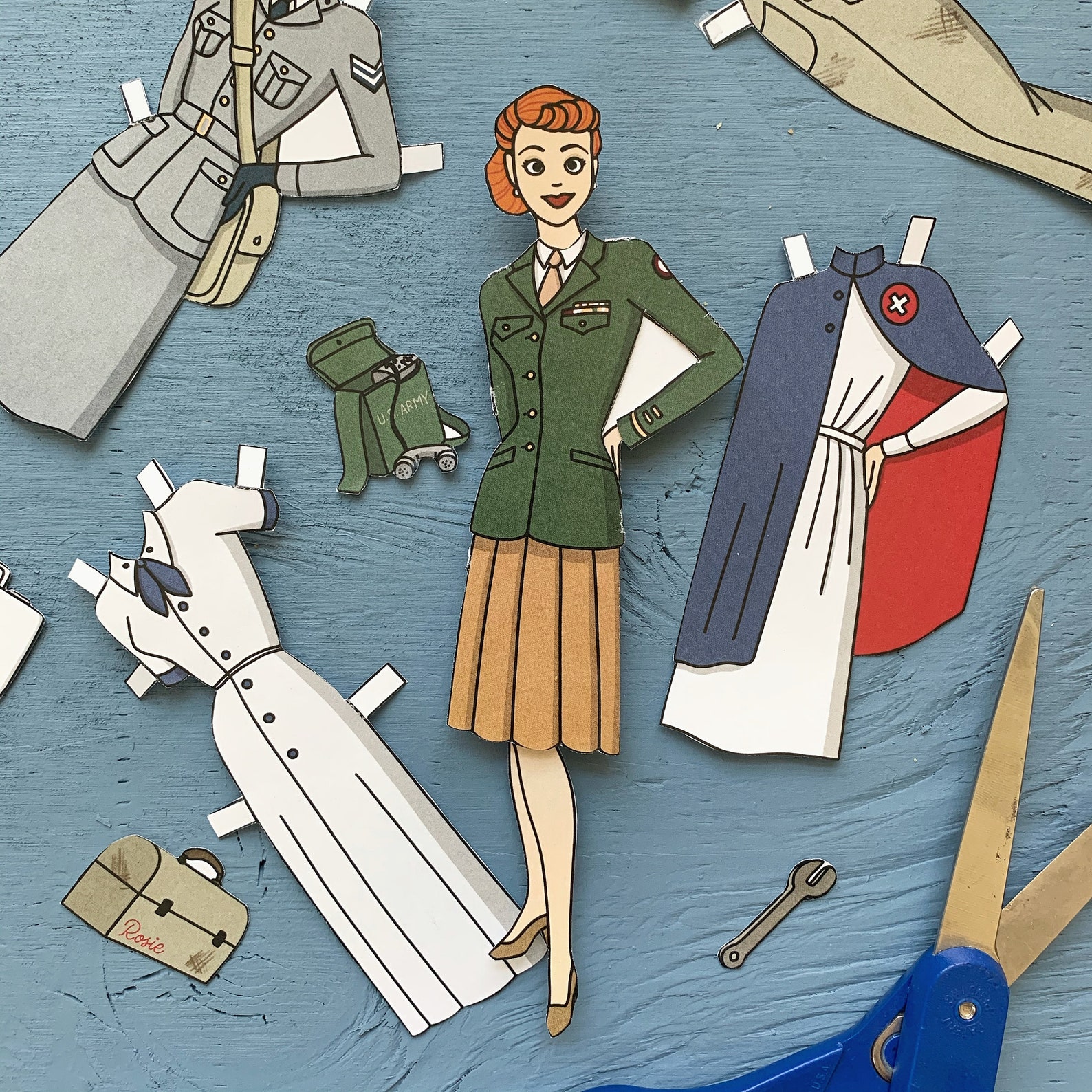 DIGITAL DOWNLOAD- 1940s WWII Service Women Retro Paper Dolls - Etsy