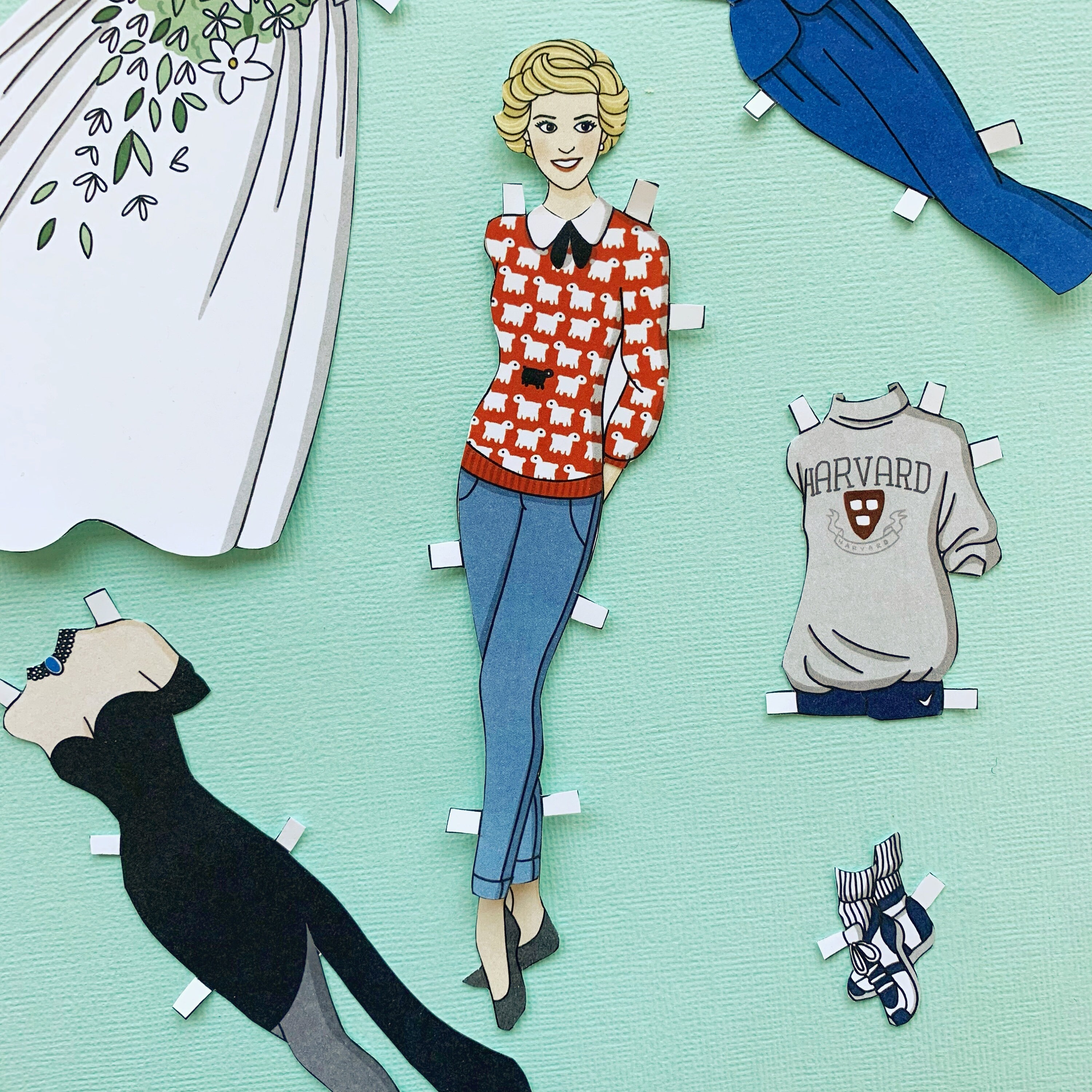 Princess Diana Paper Doll - Etsy