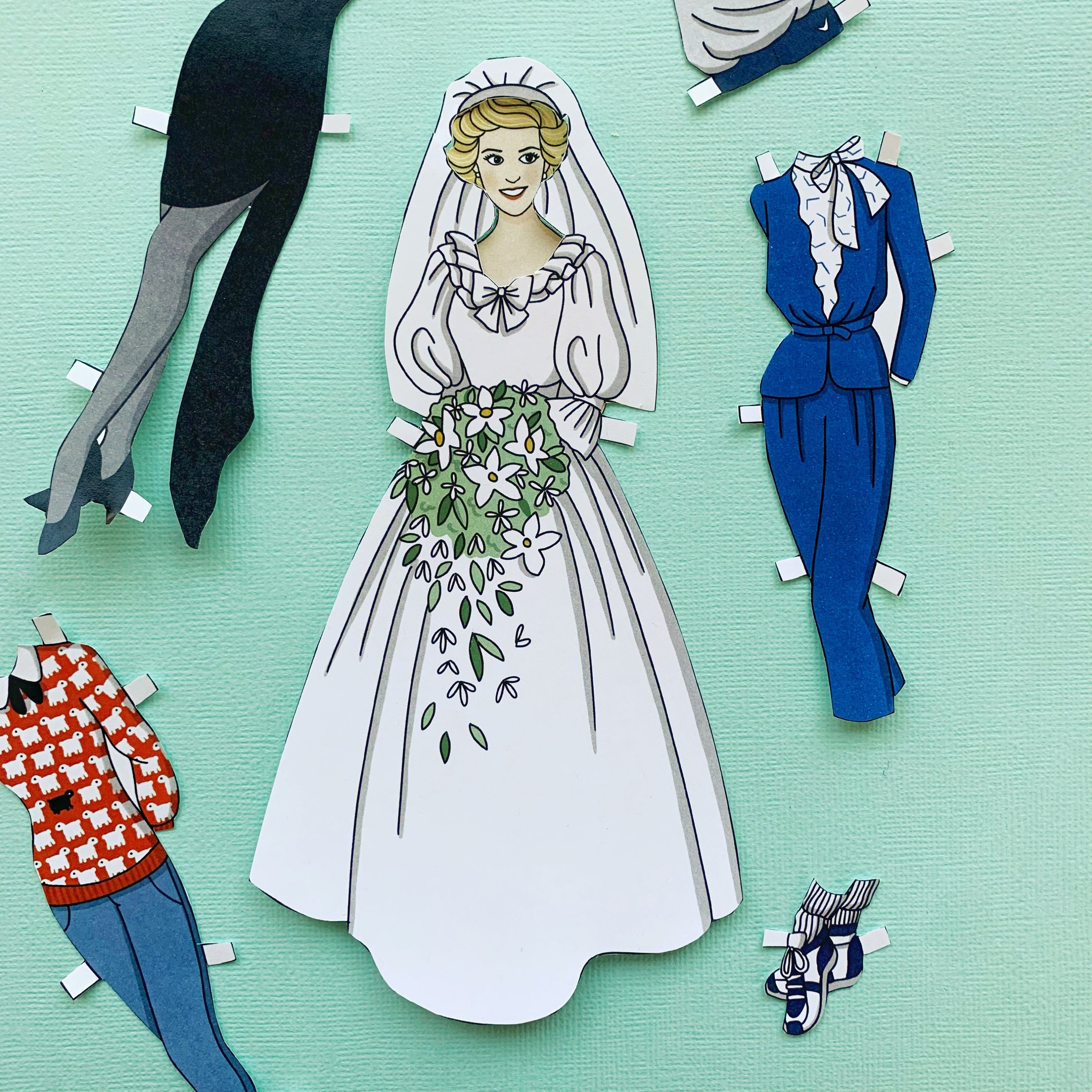 Princess Diana Paper Doll - Etsy