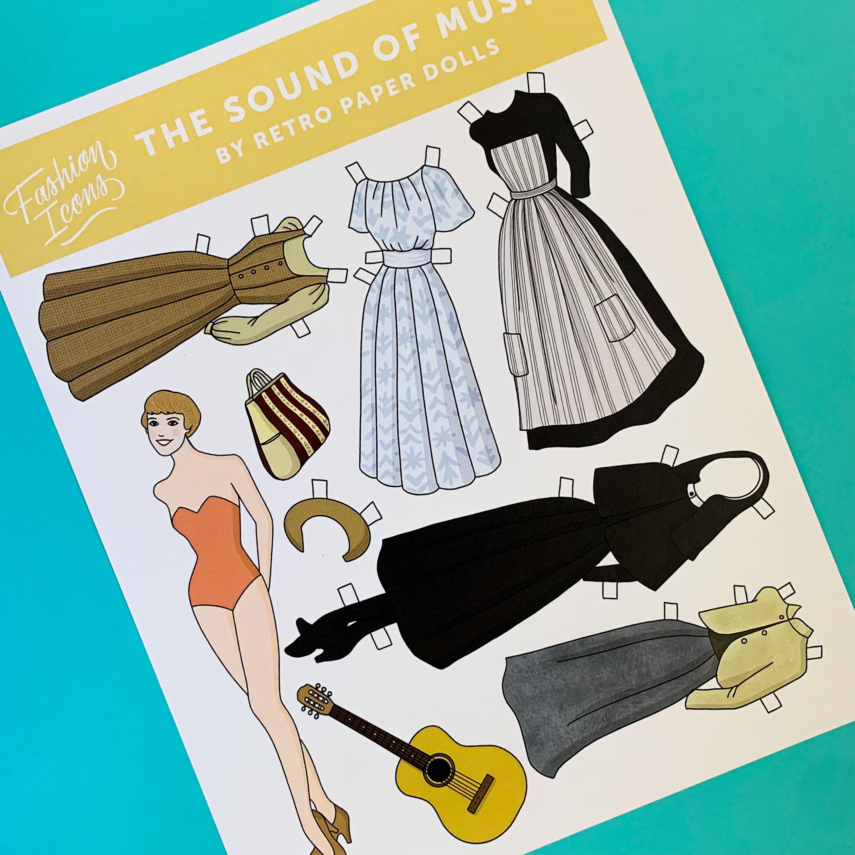 The Sound of Music Maria Paper Doll, 5 Film Outfits - Etsy