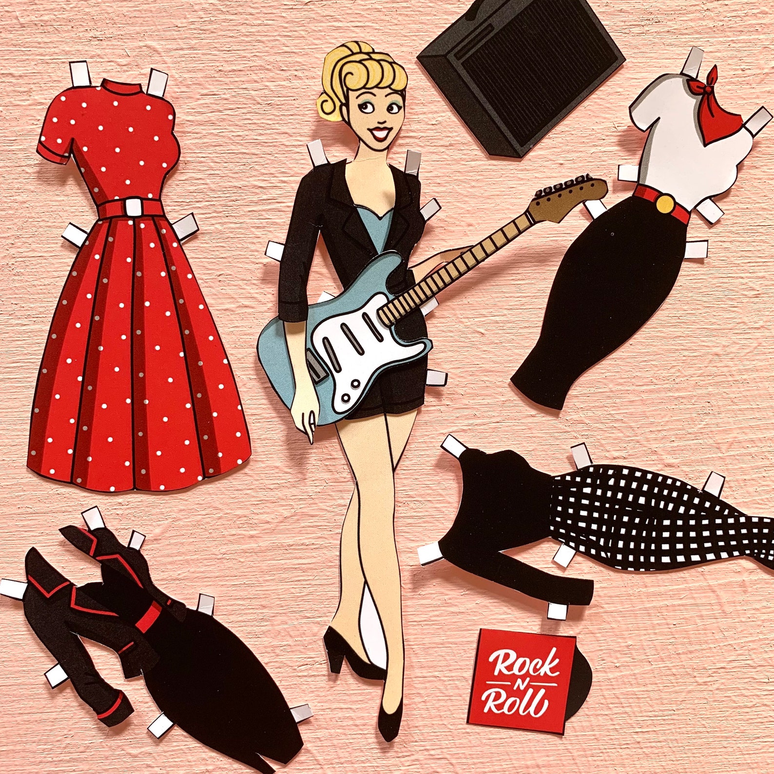 1950's Rock N' Roll Retro Paper Dolls 1 Sheet 1 - Etsy