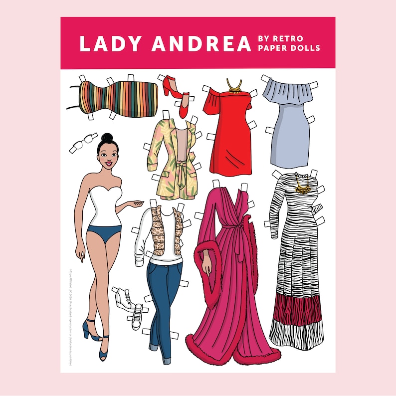 Custom Made Personalized Printable Paper Dolls. Hand Drawn Paper Dolls ...