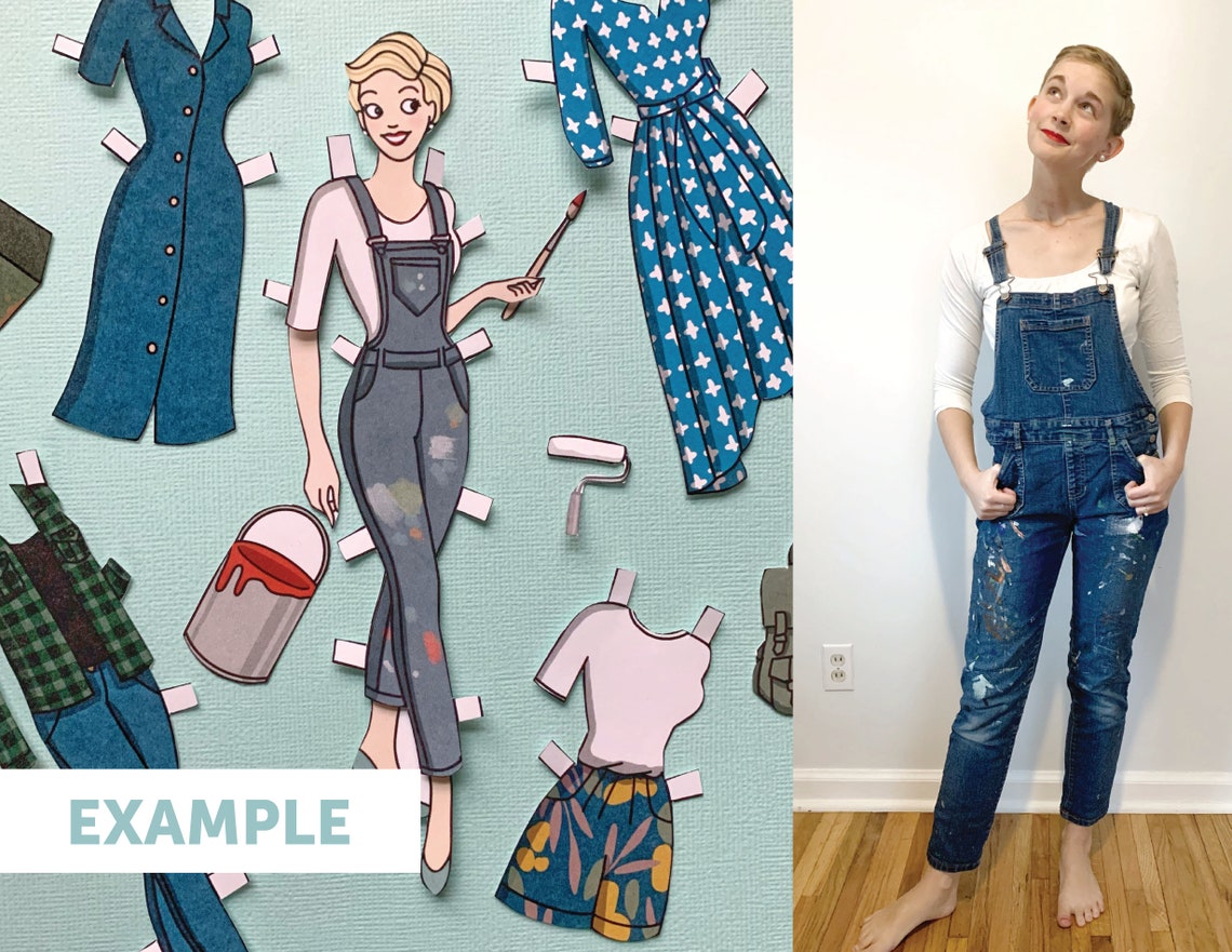 Custom Made Personalized Printable Paper Dolls. Hand Drawn - Etsy