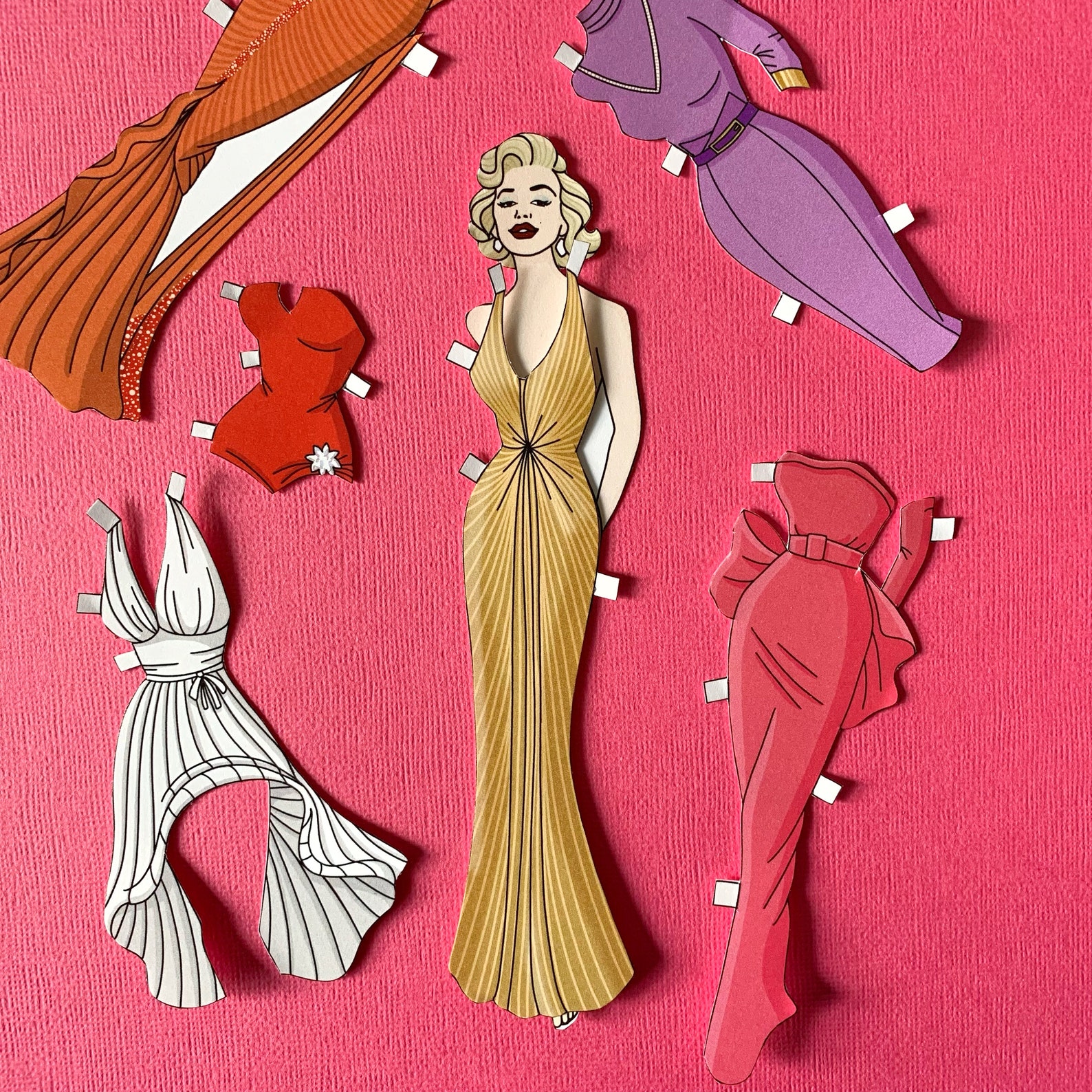 DIGITAL DOWNLOAD Marilyn Monroe Fashion Icon Paper Doll 1 Doll, 6 ...