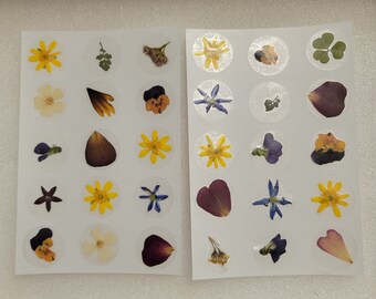 Real Pressed Flower Stickers | Etsy