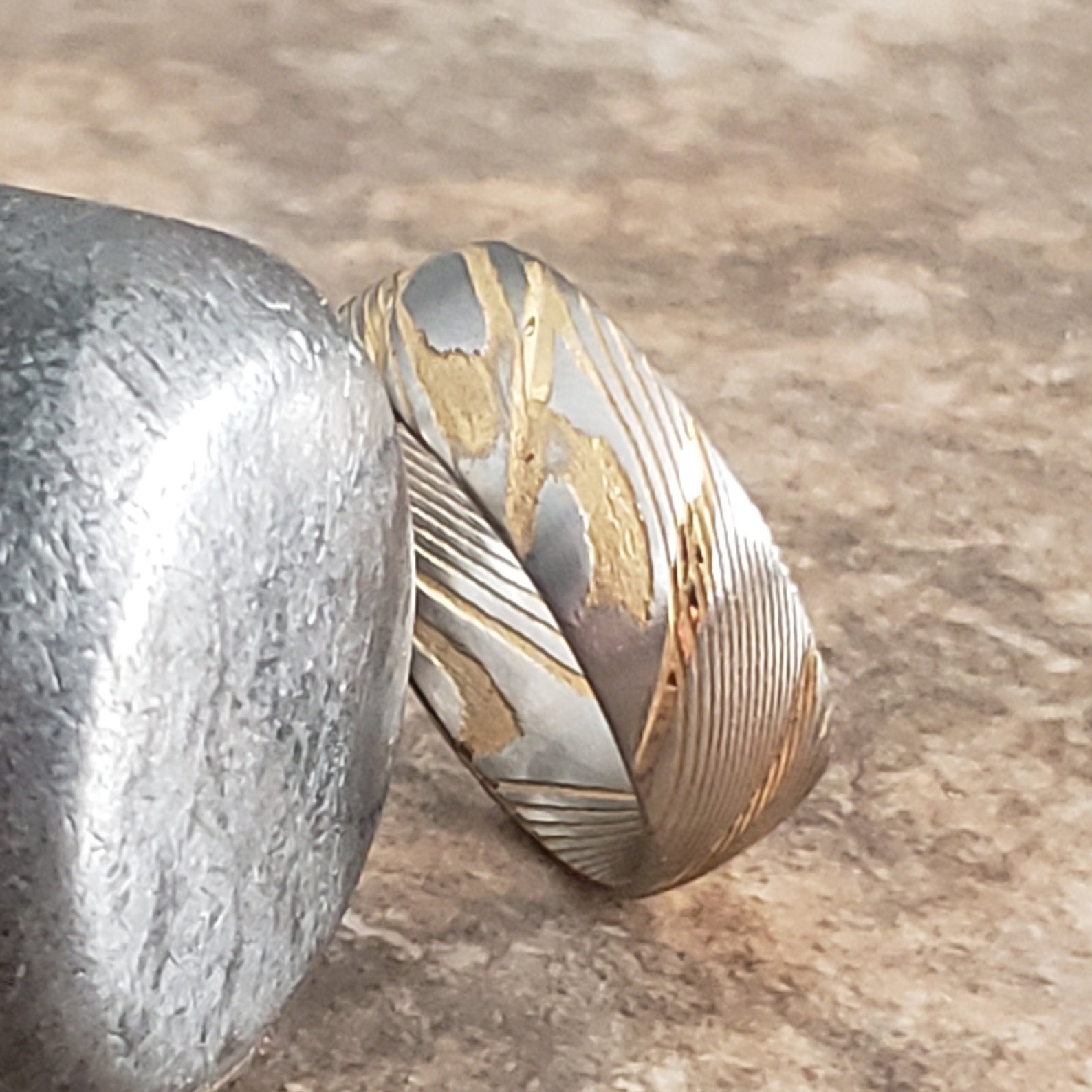 Damascus Steel Ring Damascus Steel Mens Wedding Band Unique - Etsy