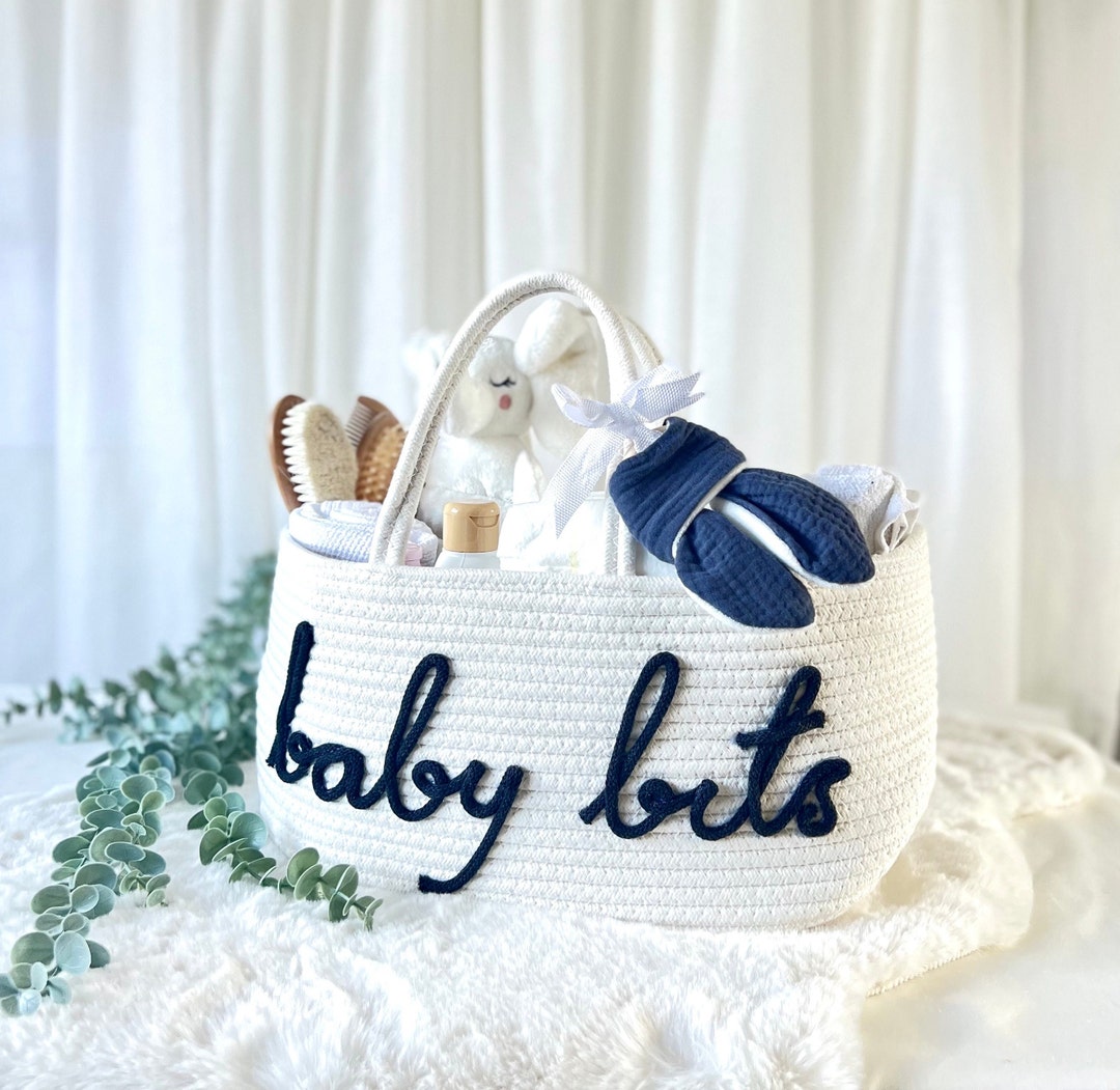 Personalized Woven Rope Baby Diaper Caddy: Nursery Organizer - Etsy UK