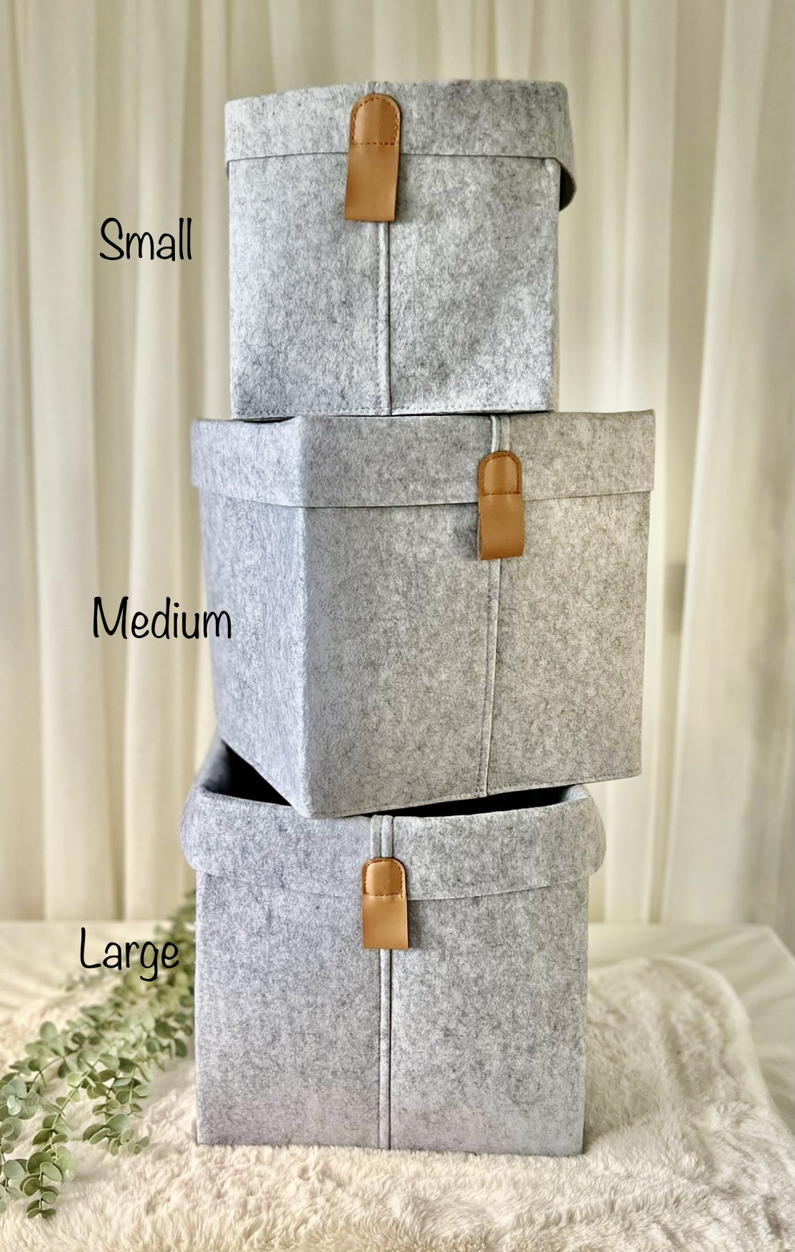 Felt Hamper Baskets Grey Modern Storage Basket Scandinavian | Etsy UK