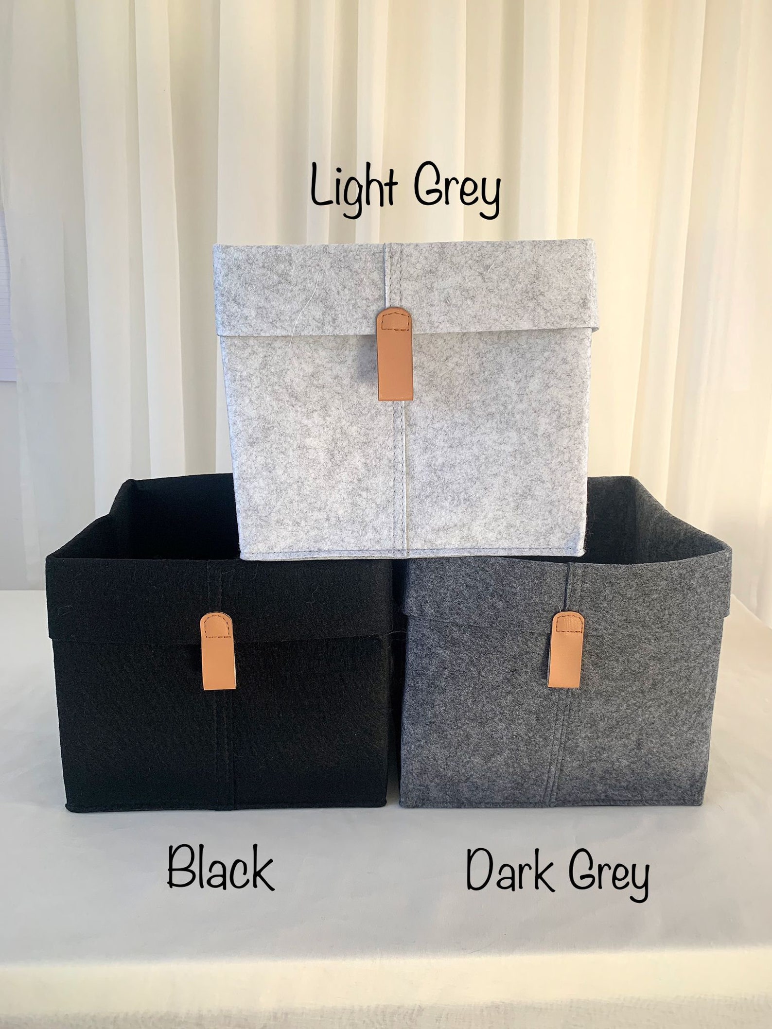 Felt Hamper Baskets Grey Modern Storage Basket Scandinavian - Etsy