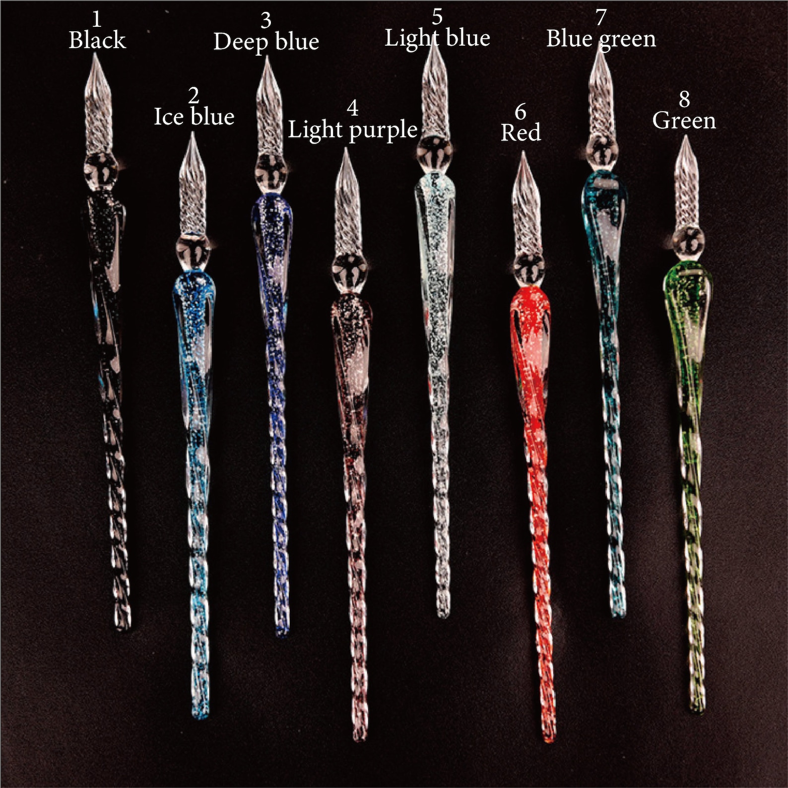 Glowing Glass Dip Pen Ink Calligraphy Glass Pen Signature Pen - Etsy