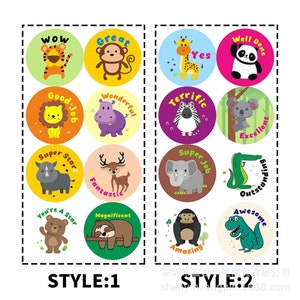 500pcsteacher Reward Stickers ,students Stickers,well Done Stickers ...
