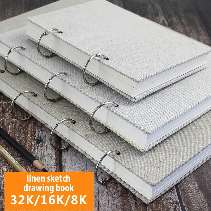 60 Sheets Hand Made Linen Sketch Notebook Linen Book Cloth - Etsy