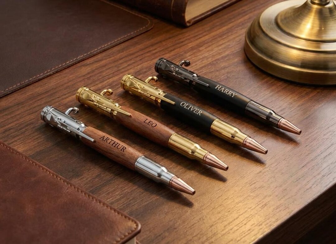 Engraved Rifle Pen Gift, Custom Pens With Name or Text, Personalized ...
