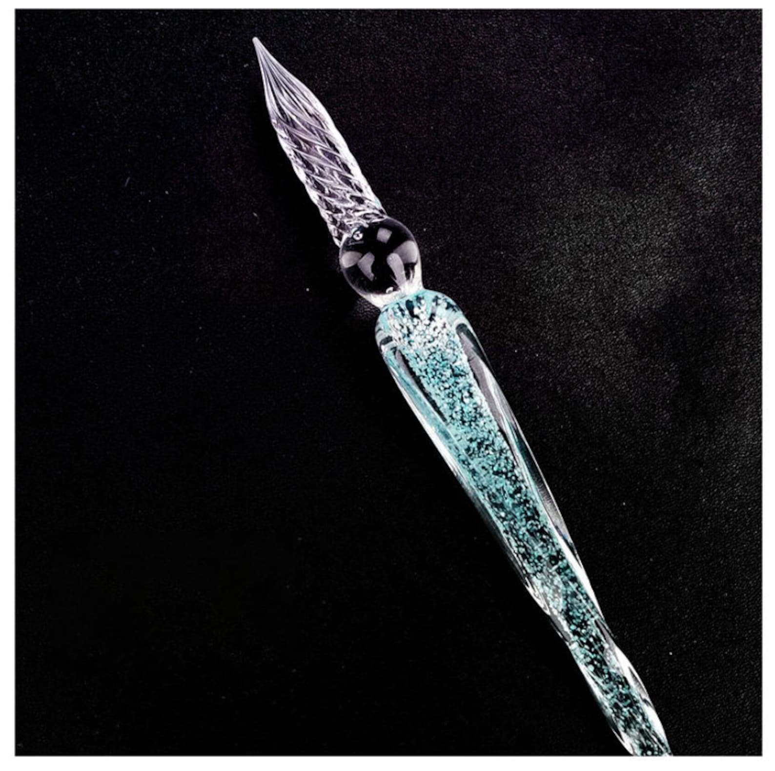 Glowing Glass Dip Pen Ink Calligraphy Glass Pen Signature Pen Elegant ...