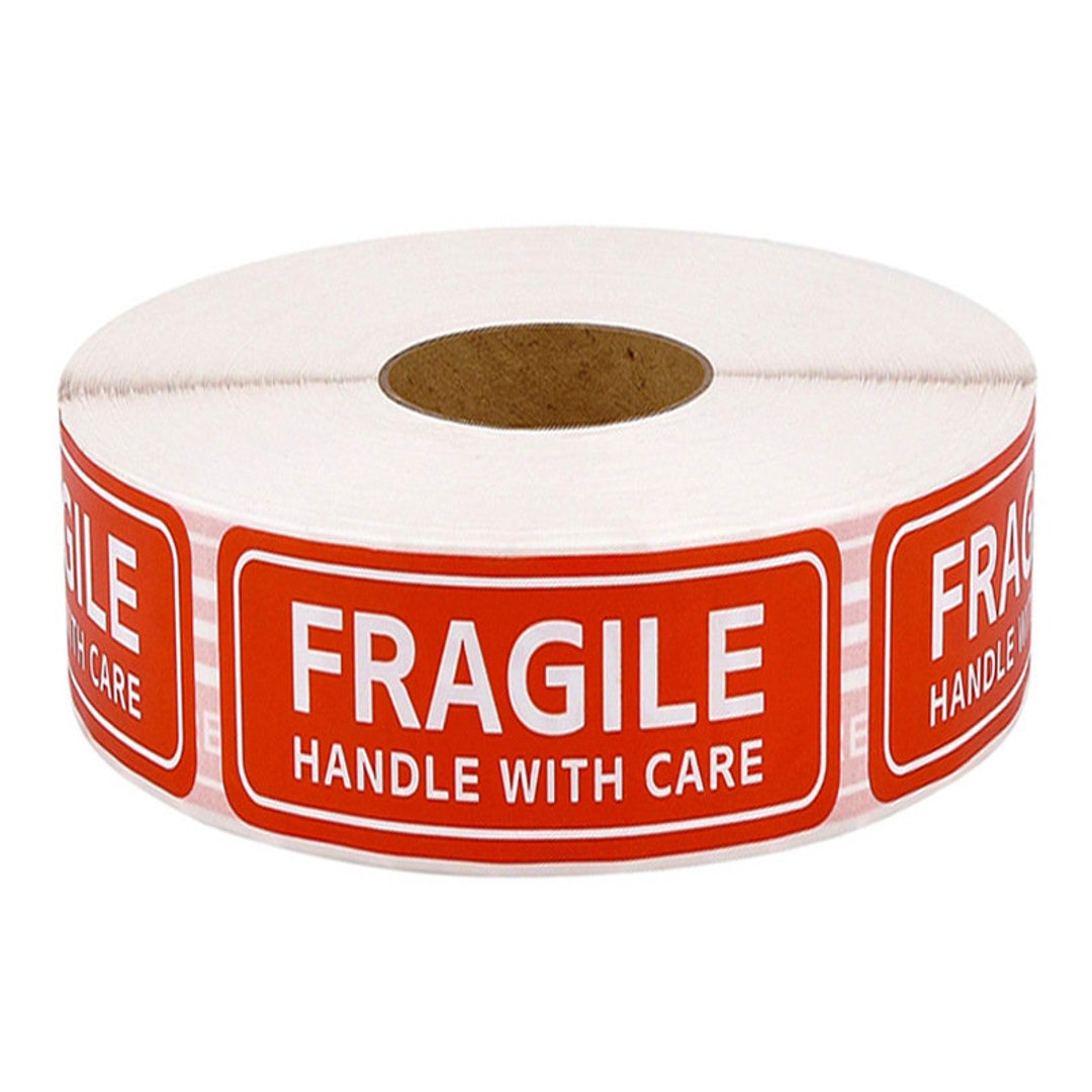 150pcs Fragile Handle With Care Stickers ,2.5x7.5cm Rectangle Stickers ...
